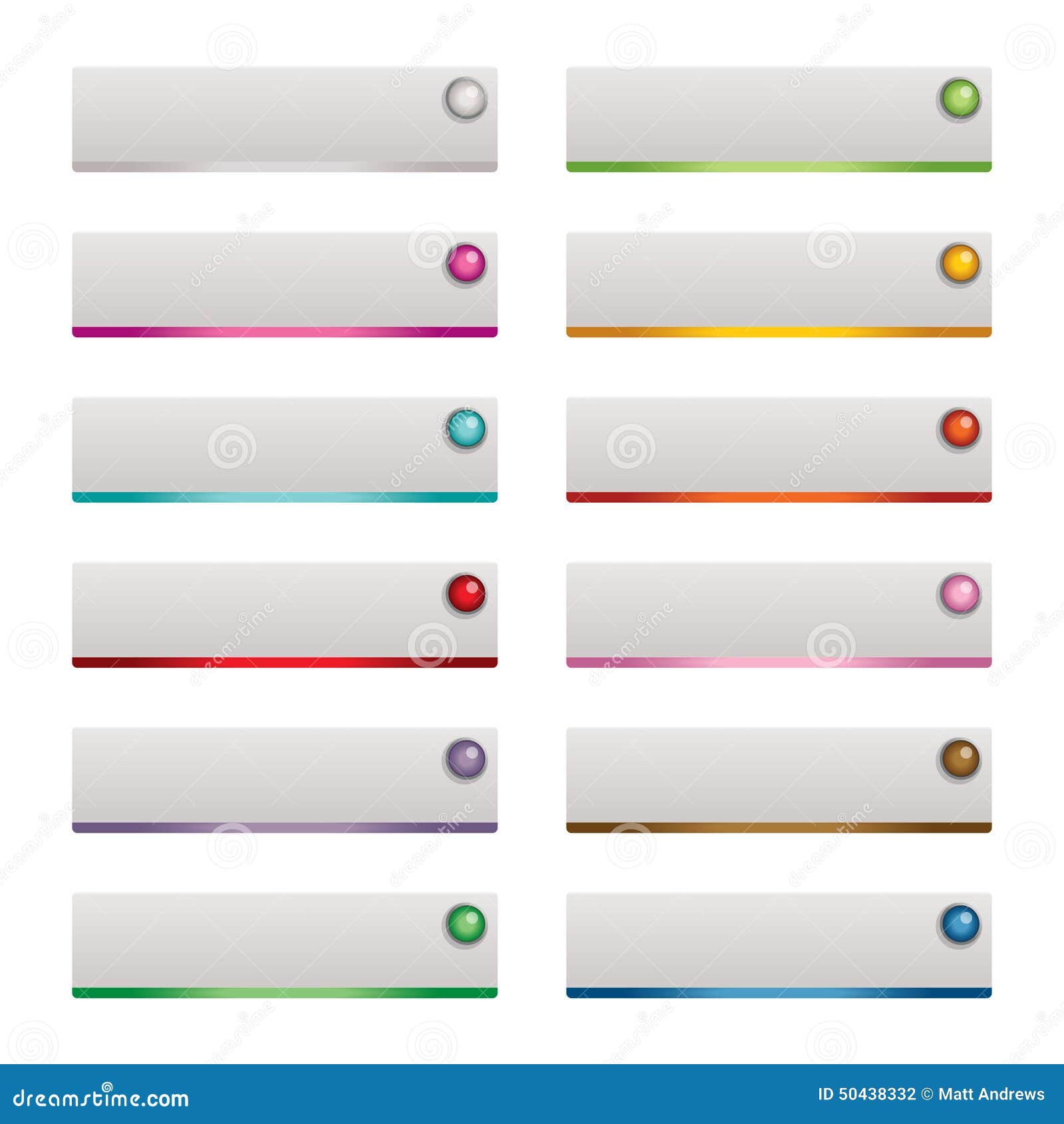 Web buttons stock vector. Illustration of button, graphic - 50438332