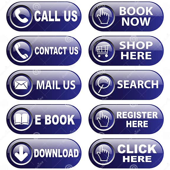 Call Us / Book Now / Click Here Stock Vector - Illustration of color ...