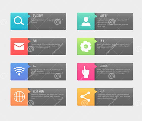 Web Buttons. stock vector. Illustration of vector, buttons - 51874173