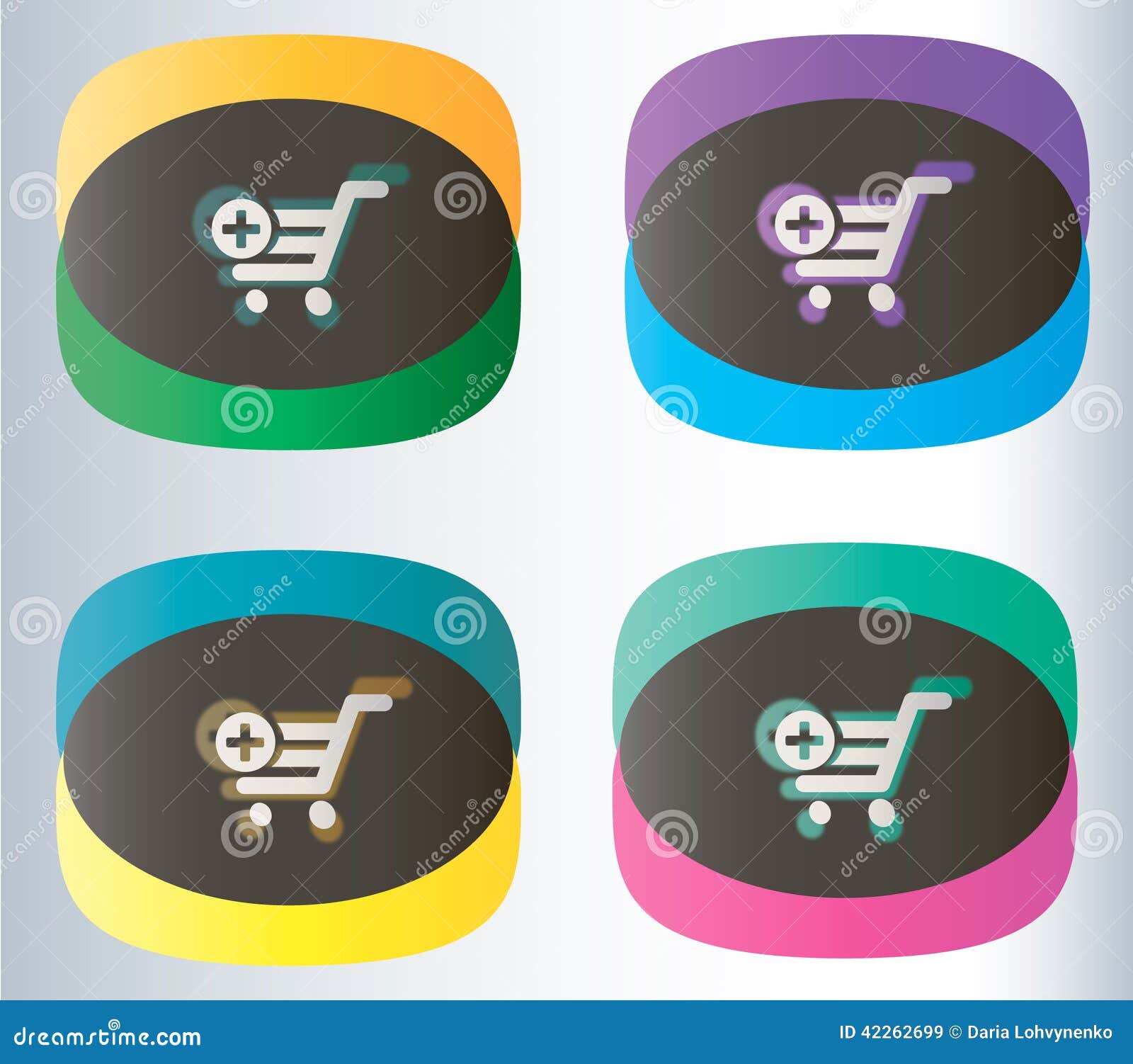 Web buy buttons stock vector. Illustration of glowing - 42262699