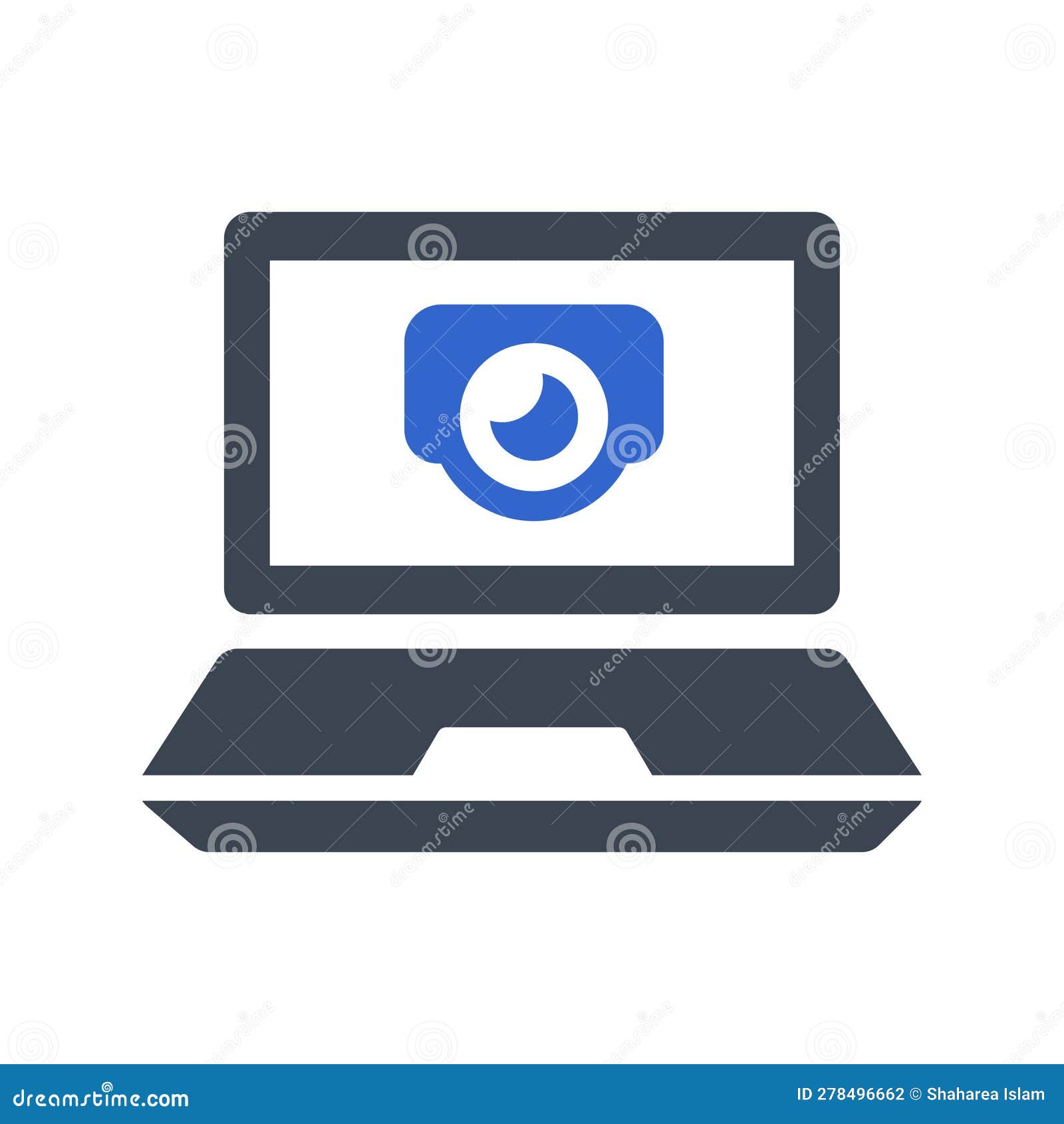Web cam icon stock vector. Illustration of laptop, online - 278496662