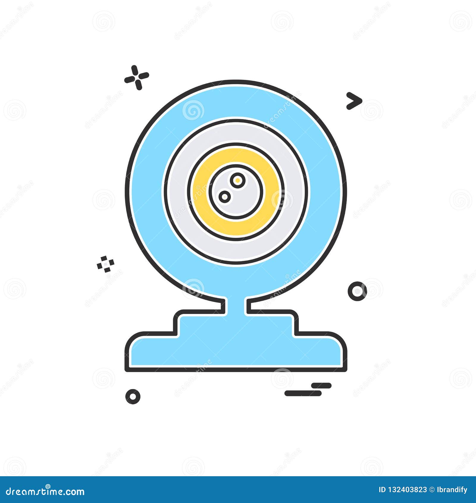 Web cam icon design vector stock vector. Illustration of focus - 132403823