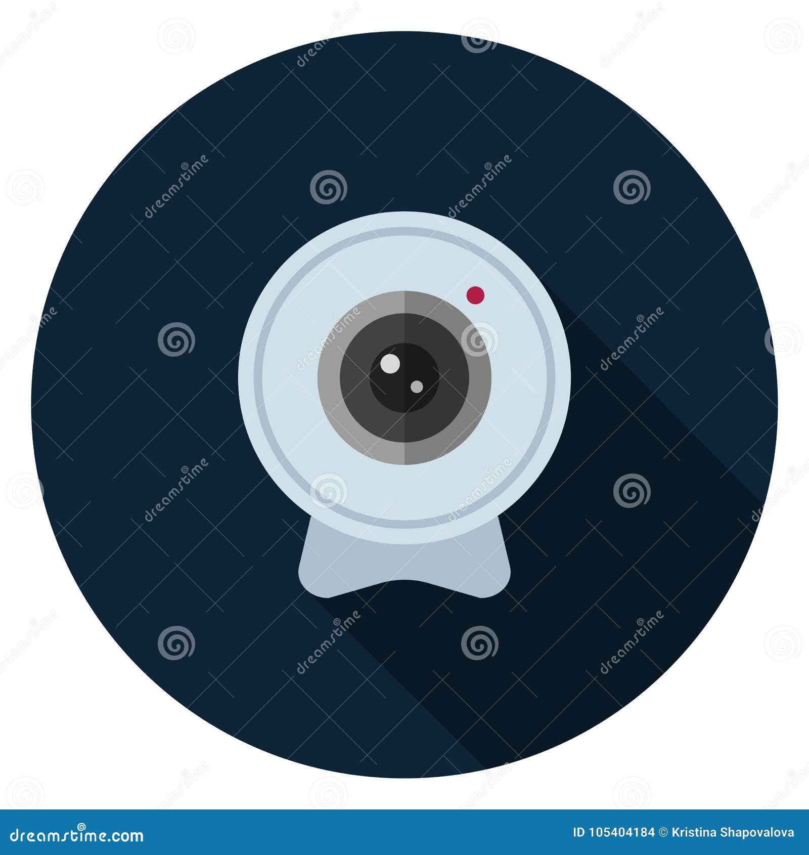 Web Cam Icon in Flat Design. Stock Illustration - Illustration of ...