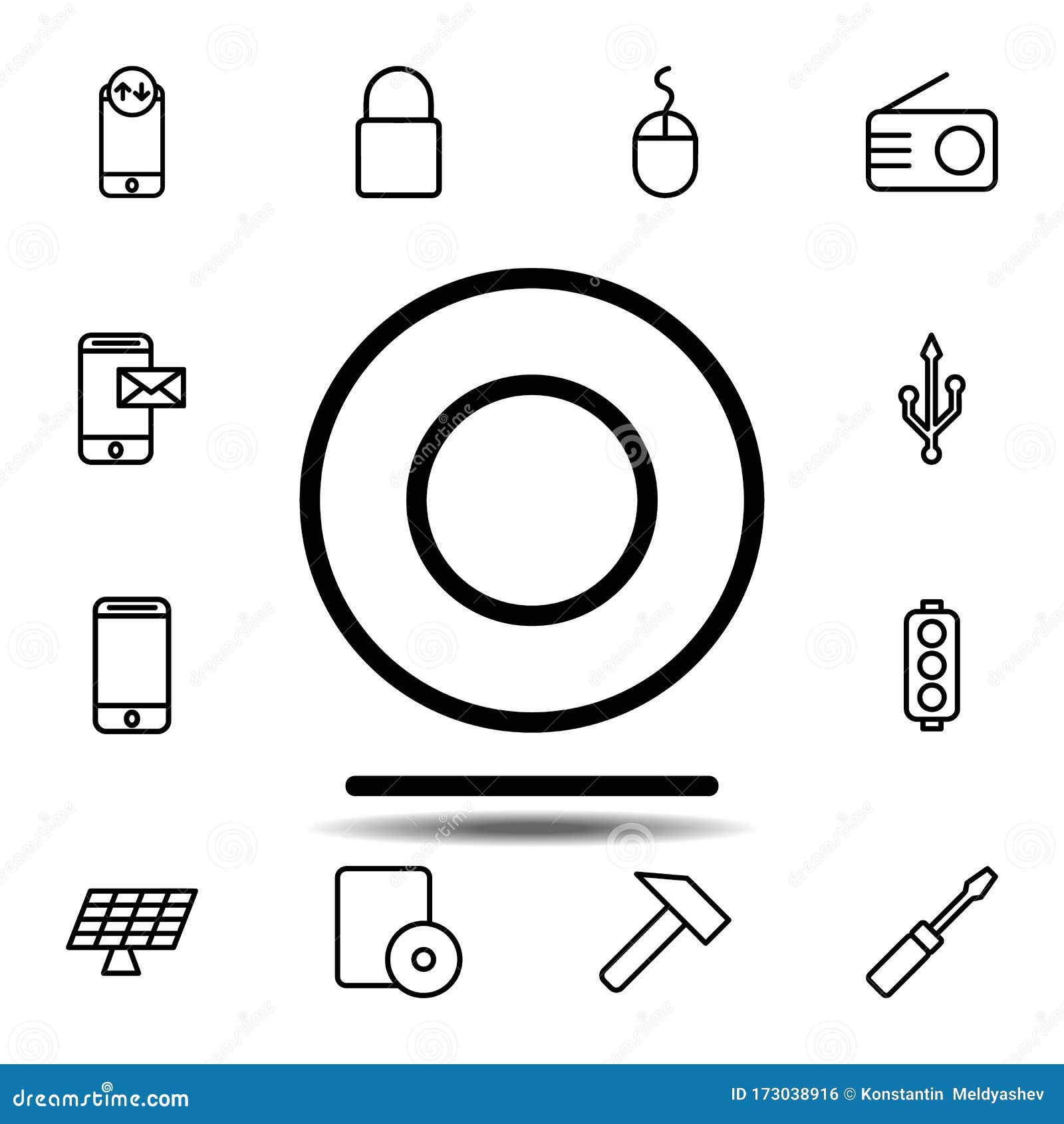 Web Cam Icon. Simple Thin Line, Outline Vector Element of Minimalistic, Web Icons Set for UI and ...