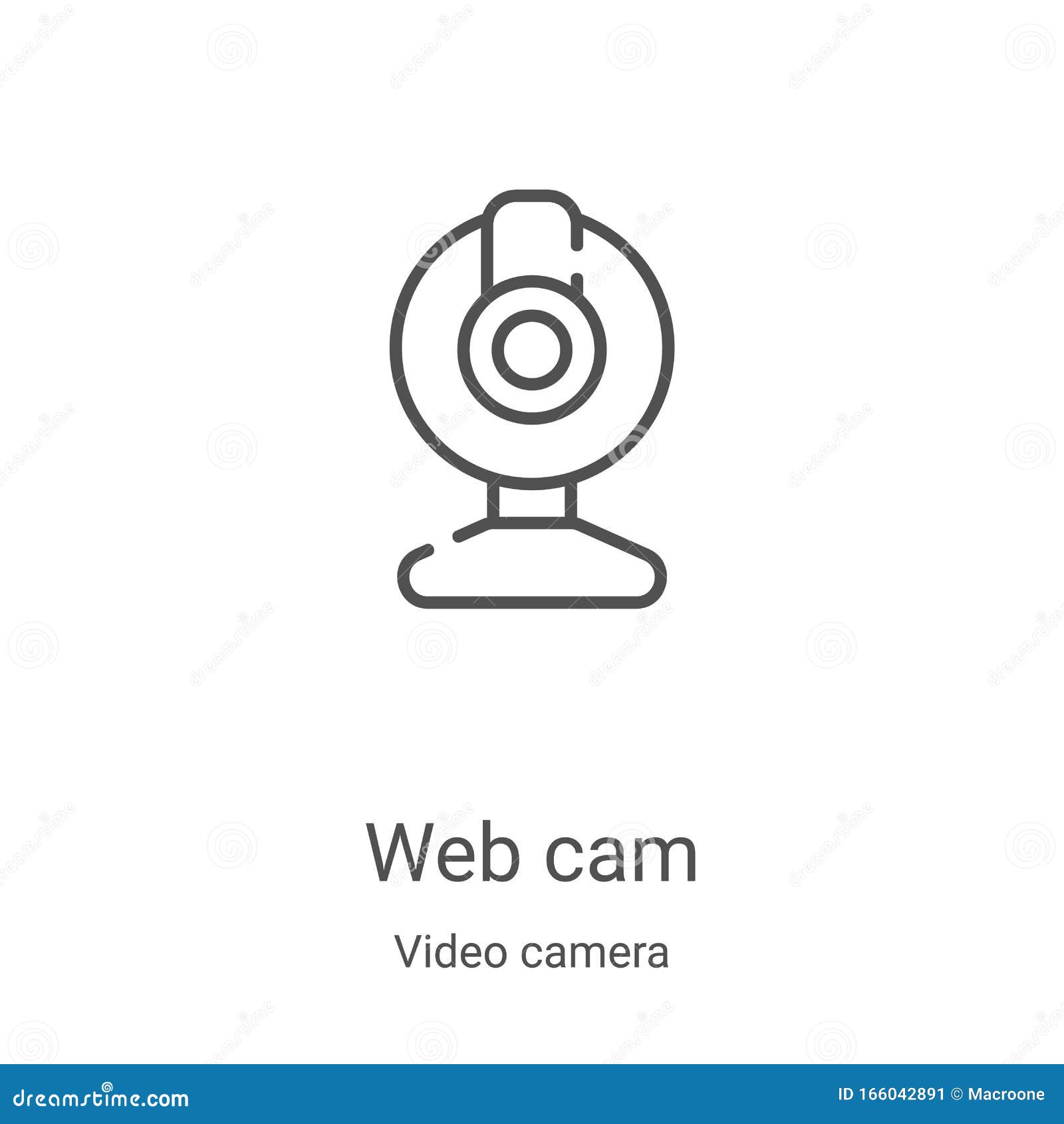 Web Cam Icon Vector from Video Camera Collection. Thin Line Web Cam ...