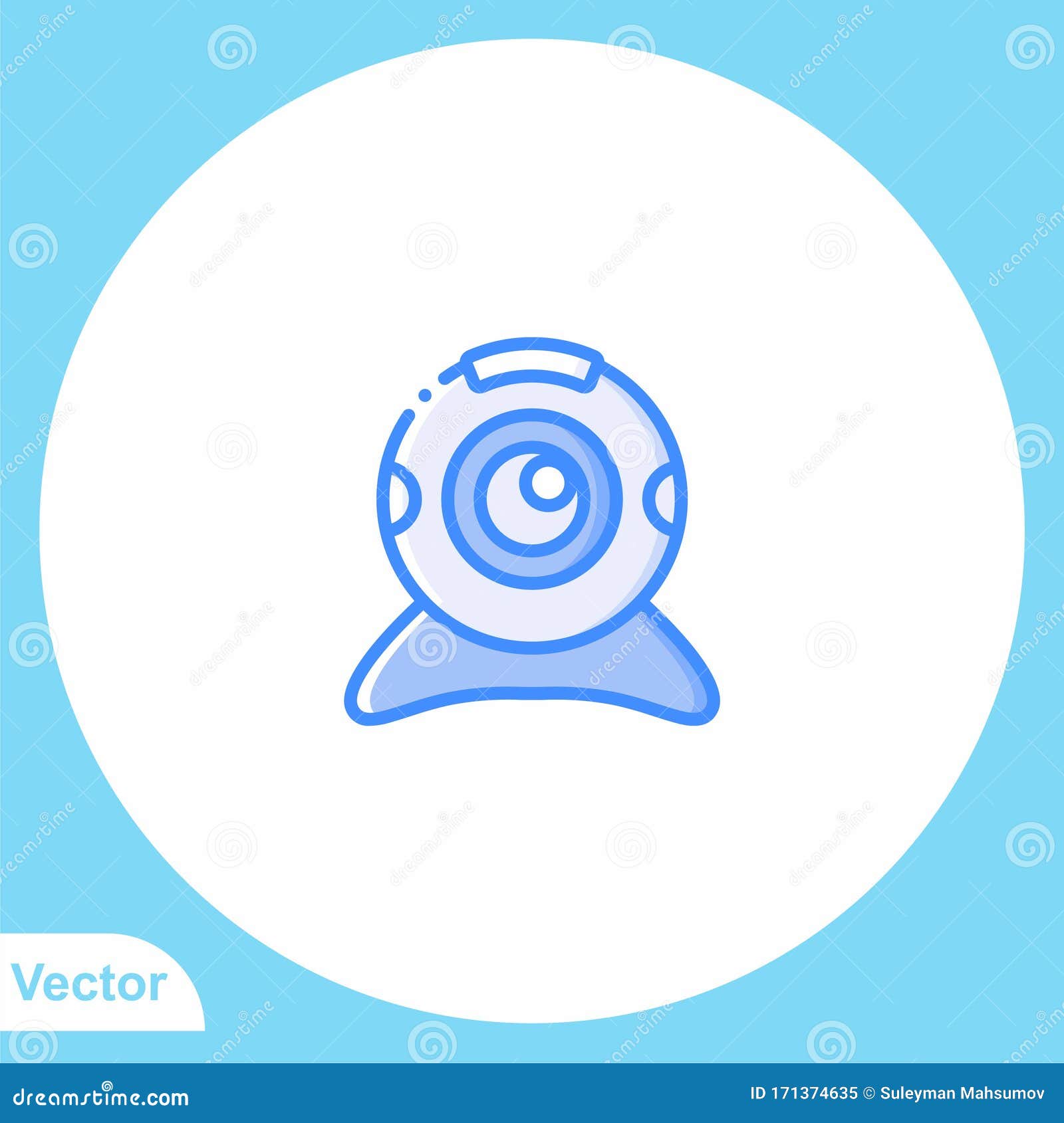 Web Camera Flat Vector Icon Sign Symbol Stock Vector - Illustration of ...