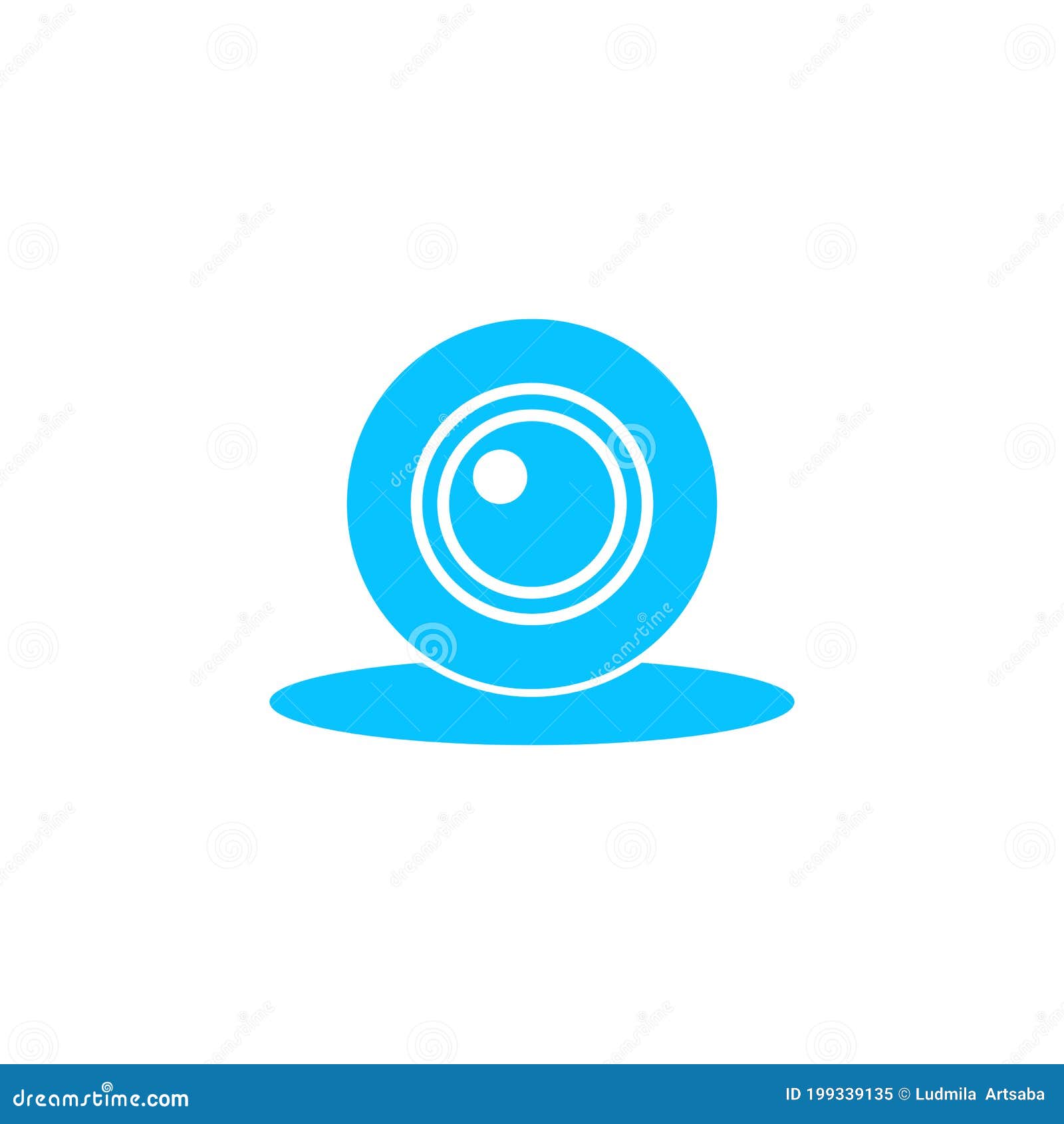 Web camera icon flat stock illustration. Illustration of communication ...