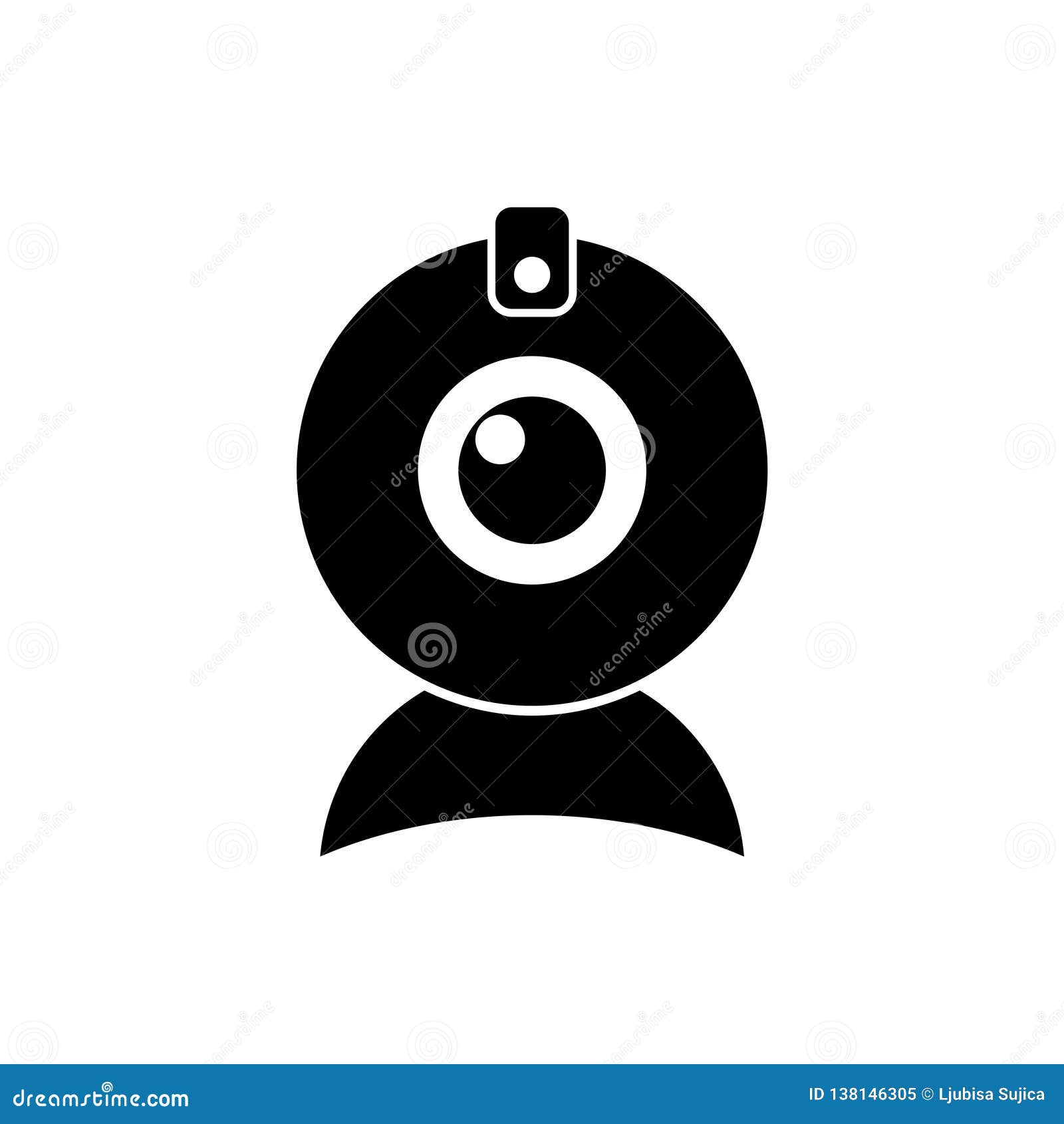 Web camera icon or logo stock vector. Illustration of movie - 138146305