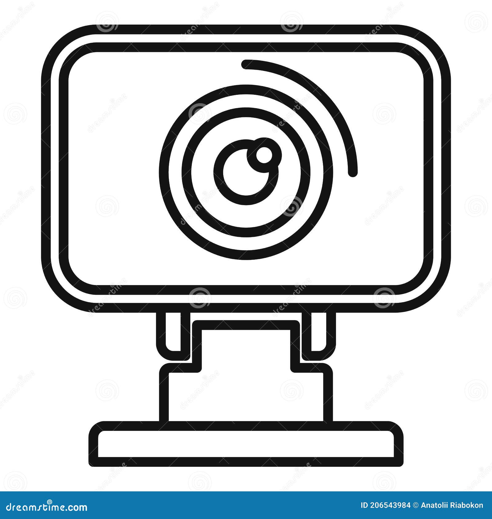 Web Camera Icon, Outline Style Stock Illustration - Illustration of ...