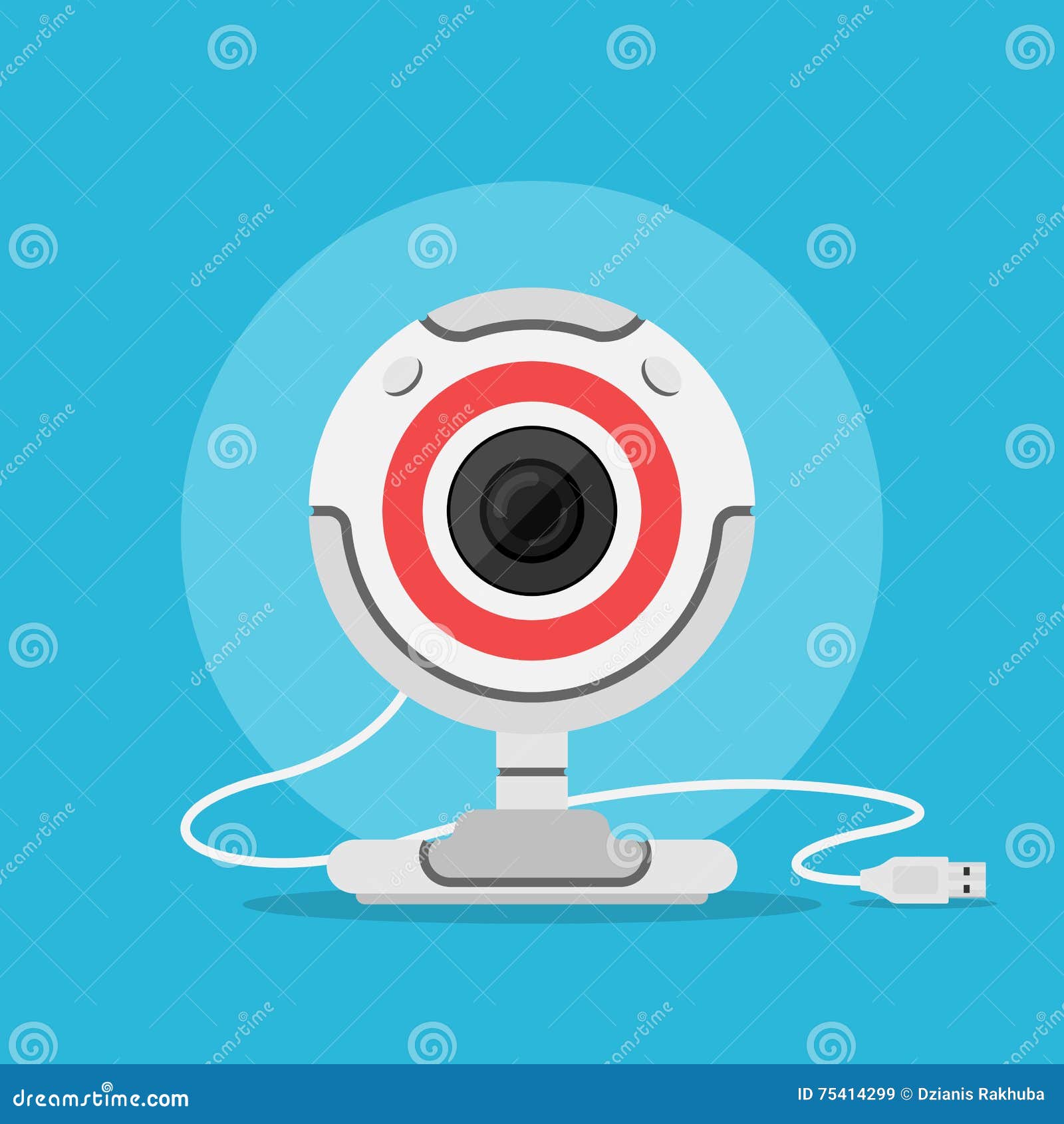 Web camera icon stock vector. Illustration of chat, networking - 75414299