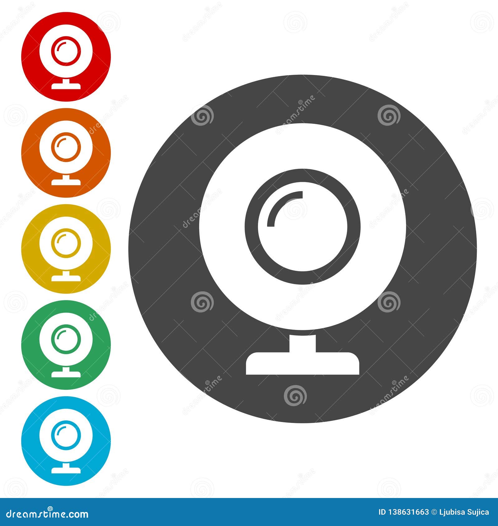 Web camera icon stock vector. Illustration of contemporary - 138631663