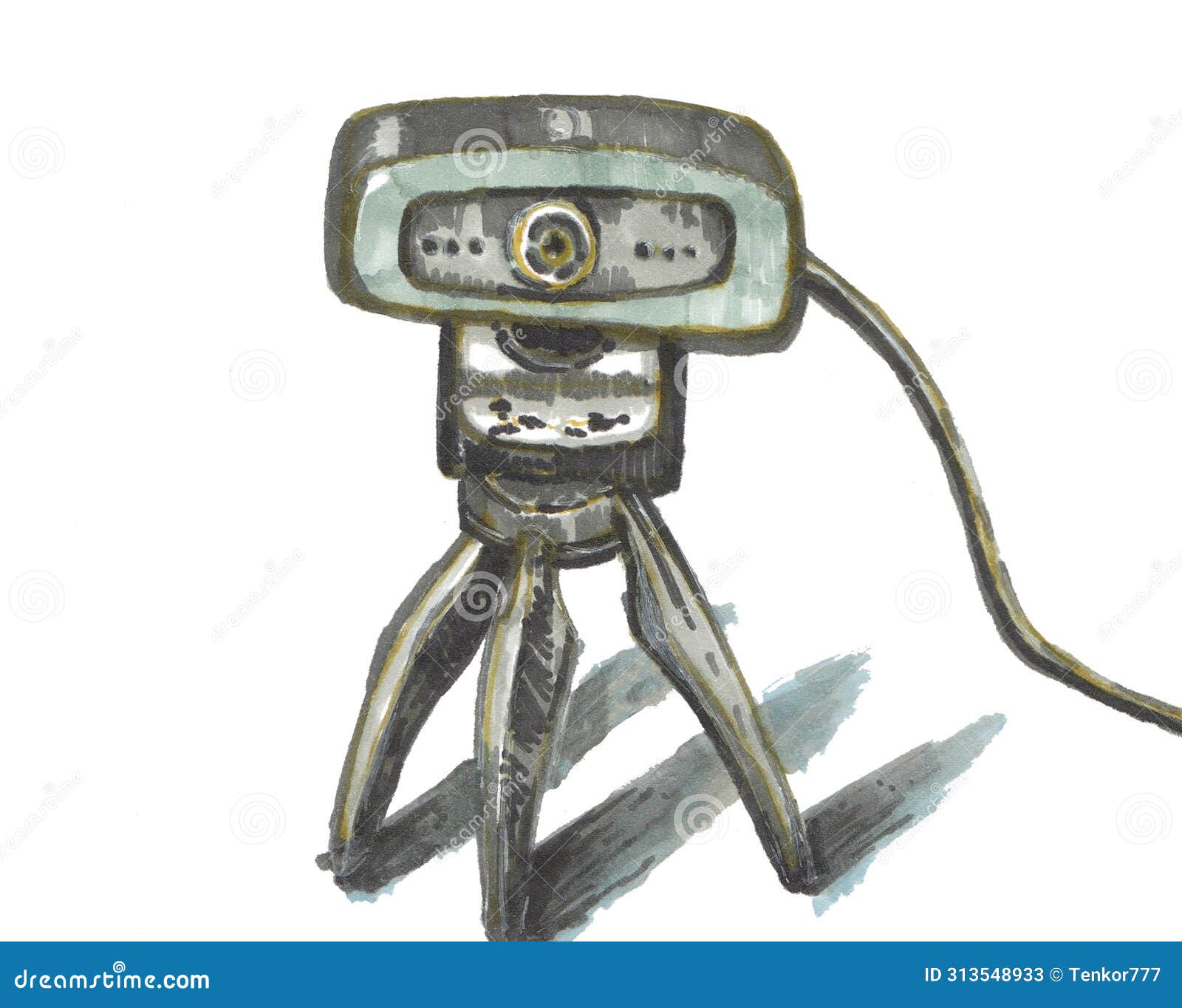 Web Camera Illustration. Art Markers Illustration. Stock Image - Image ...