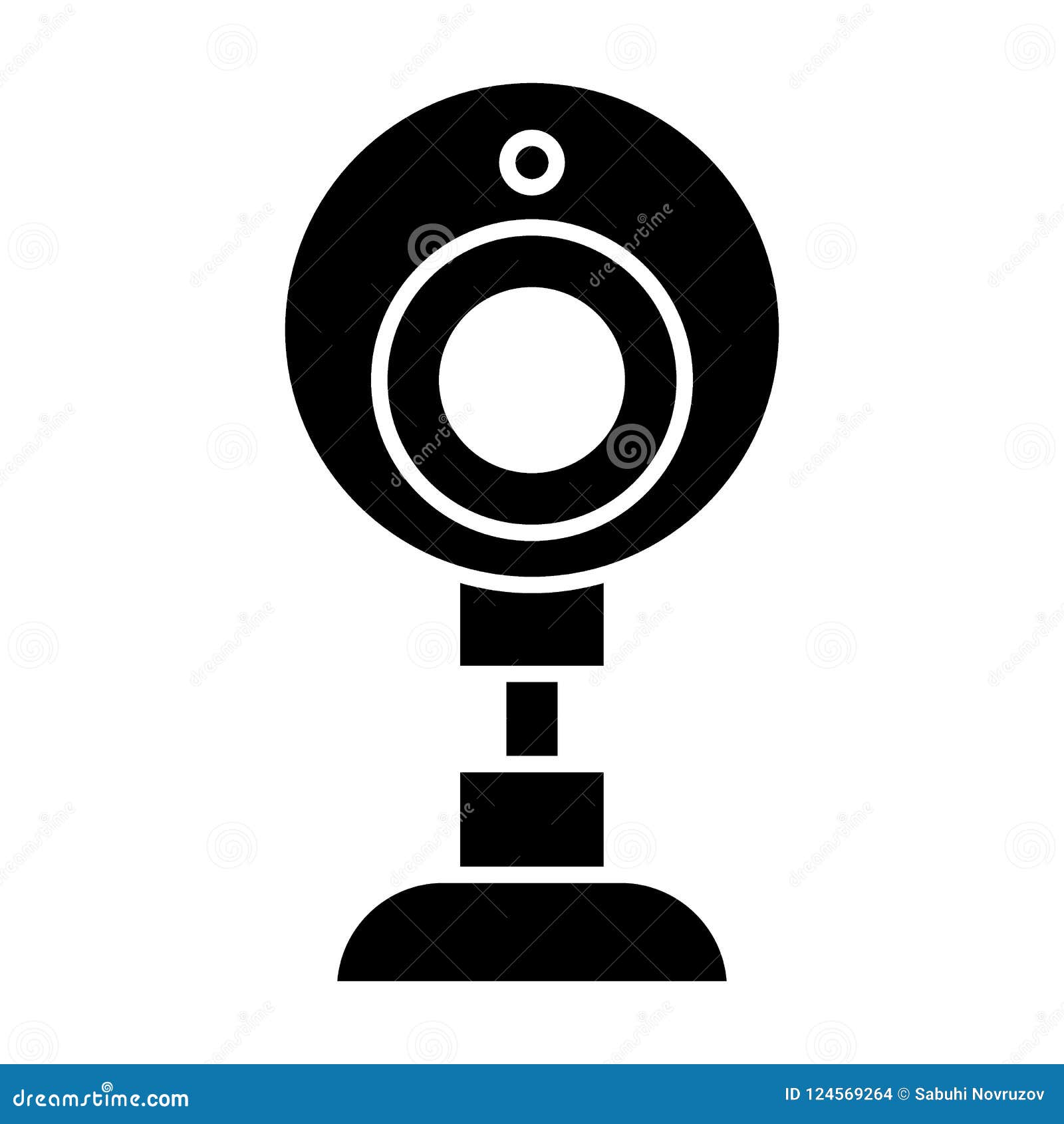 Web Camera Solid Icon. Chat Camera Vector Illustration Isolated on ...