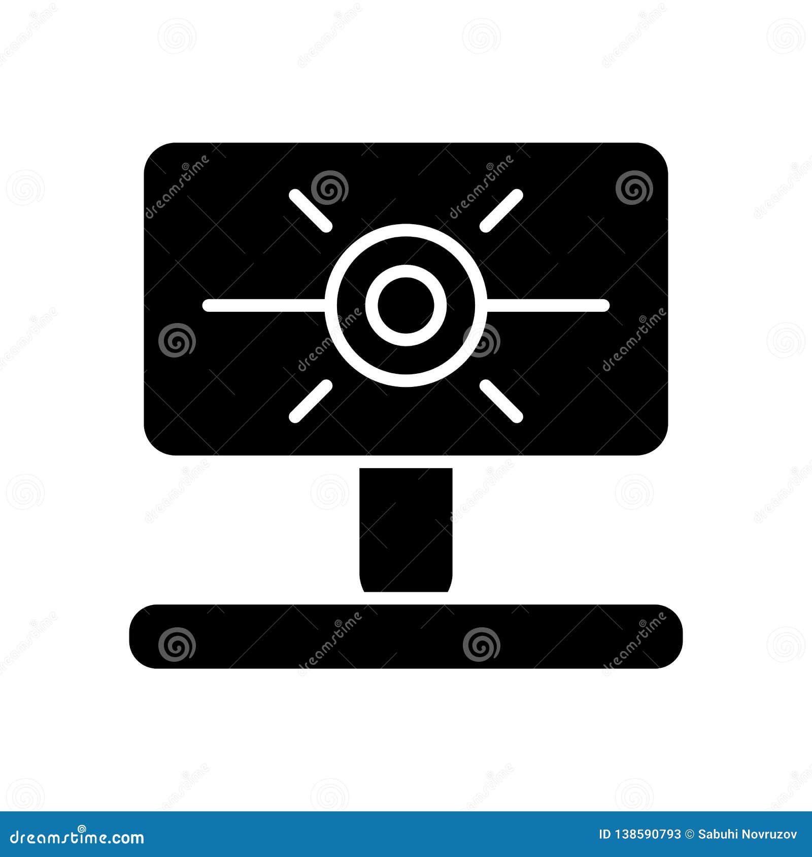 Web Camera Solid Icon. Computer Cam Vector Illustration Isolated on ...