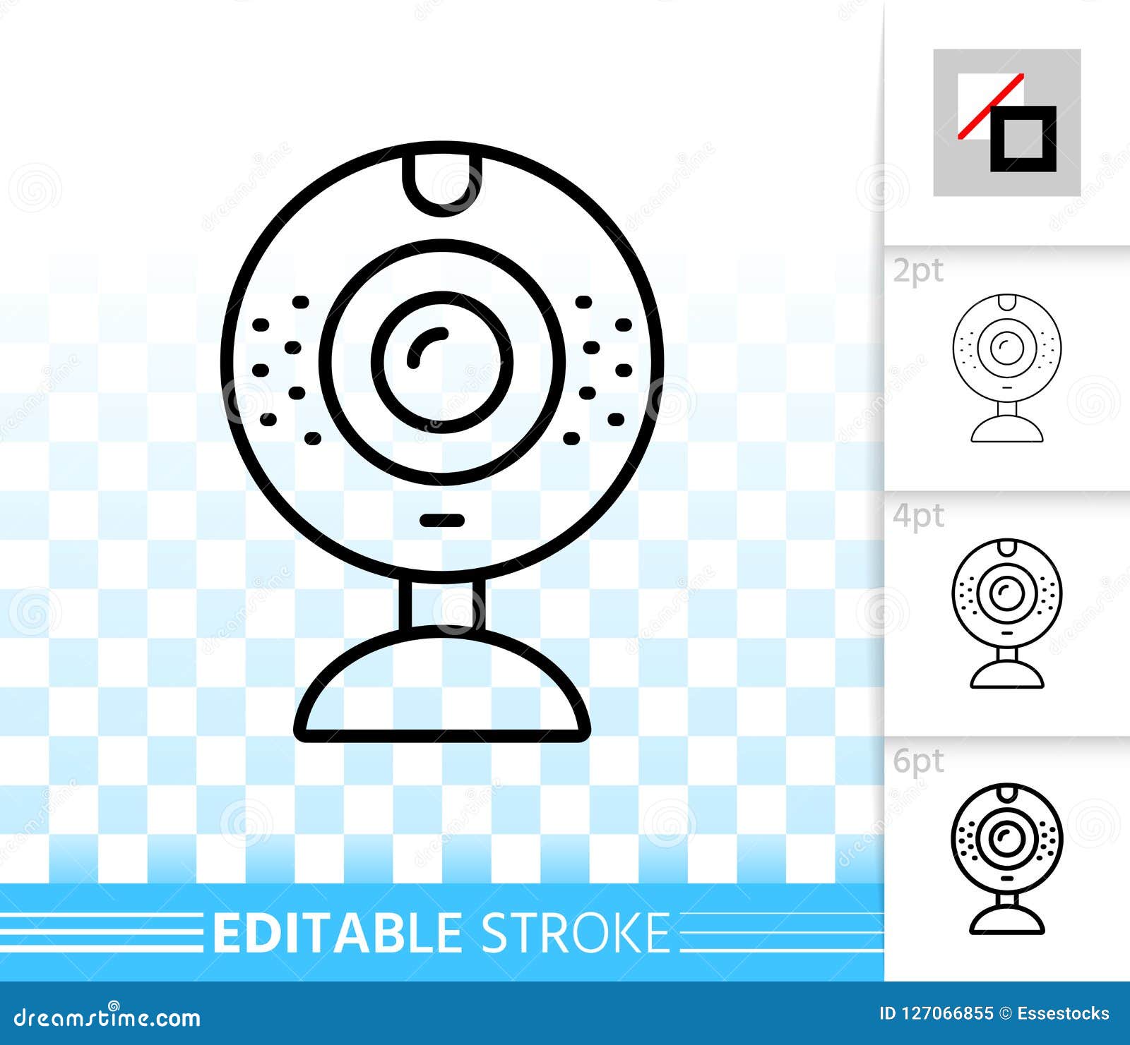 Web Camera Simple Black Line Vector Icon Stock Vector - Illustration of ...