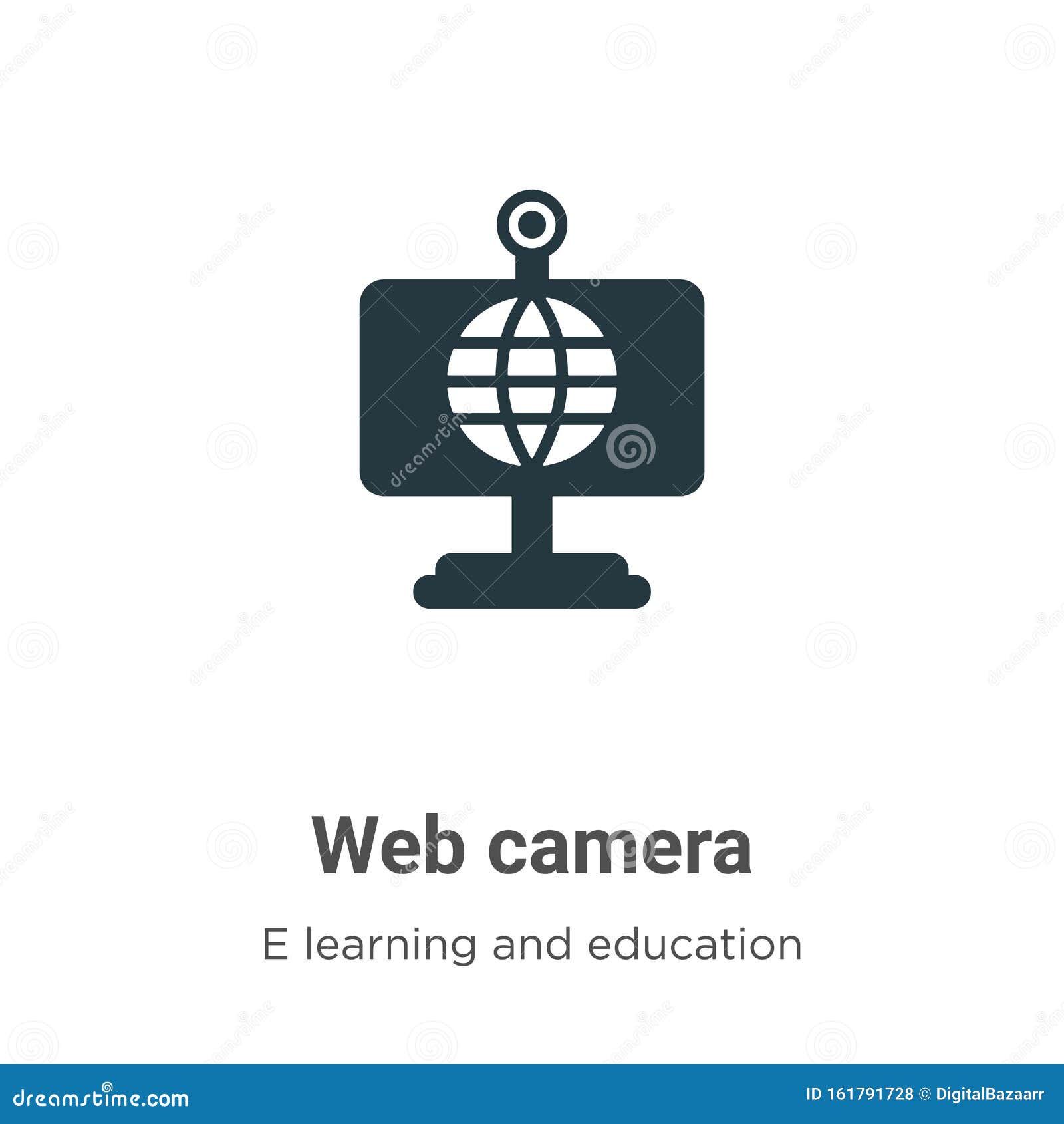 Web Camera Vector Icon on White Background. Flat Vector Web Camera Icon ...