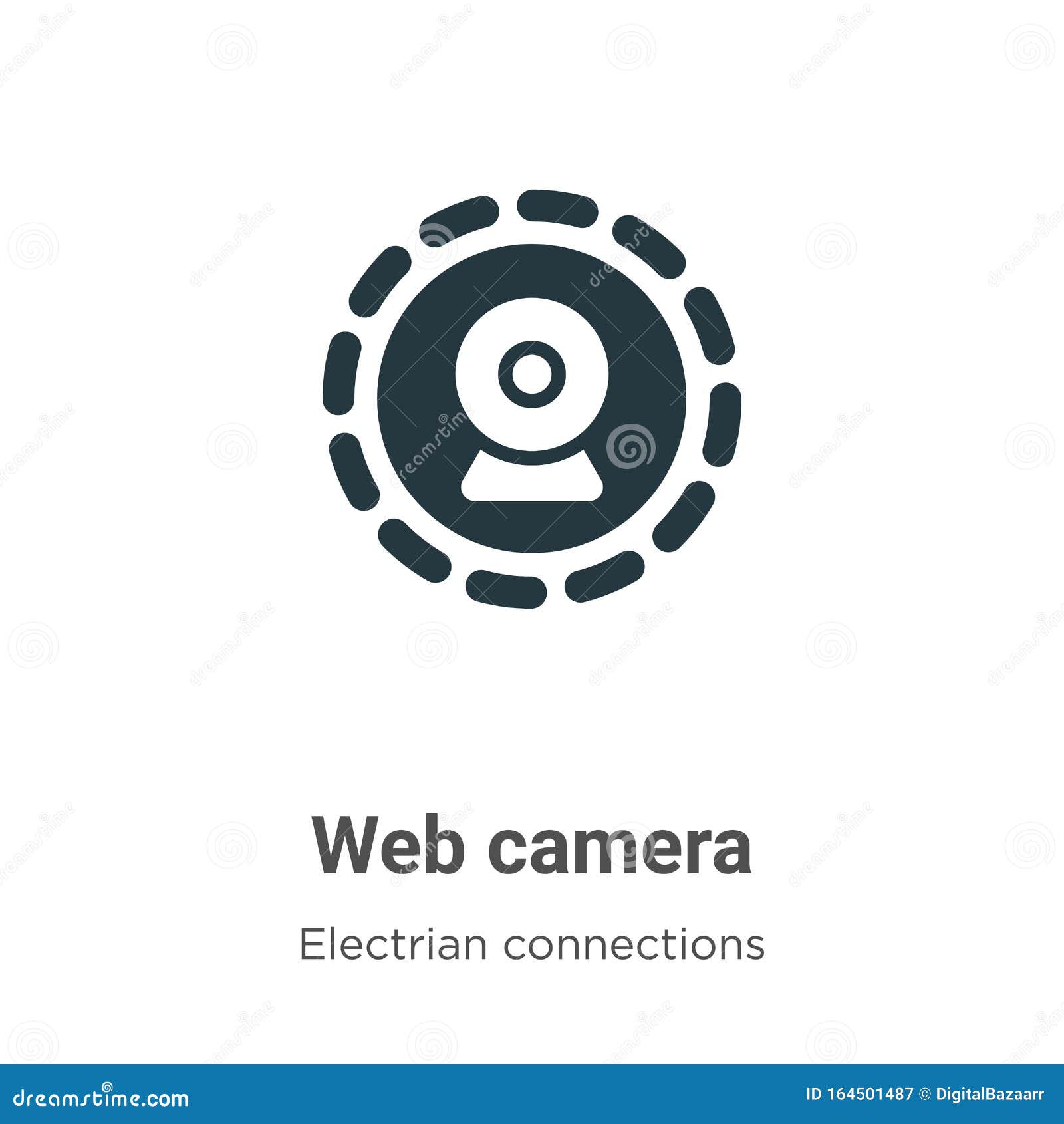 Web Camera Vector Icon on White Background. Flat Vector Web Camera Icon ...