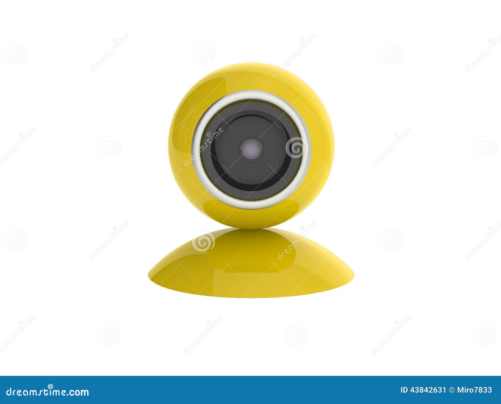 Web Camera on a White Background, 3d Illustration Stock Illustration ...