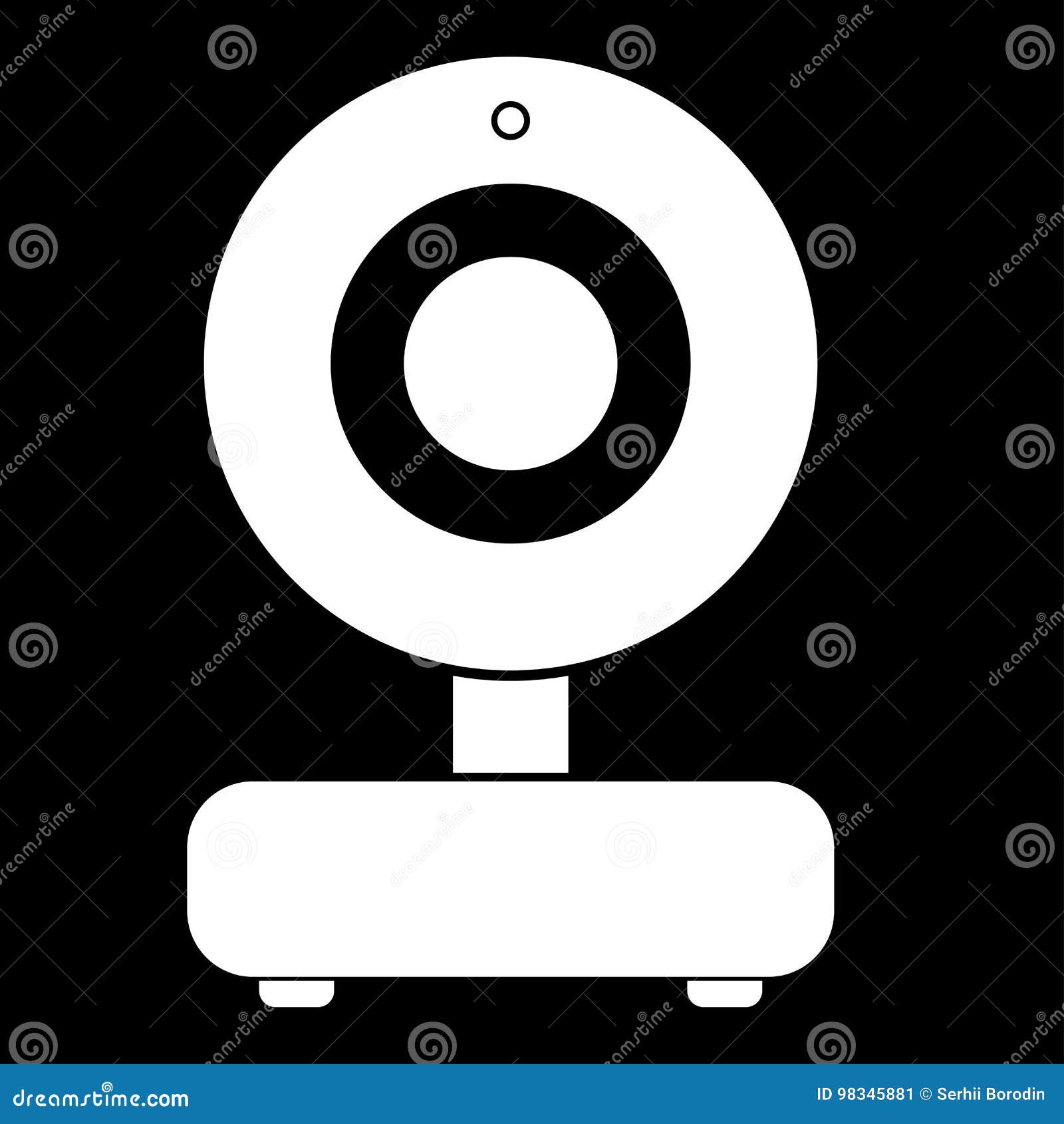 Web Camera White Color Icon . Stock Vector - Illustration of optic ...