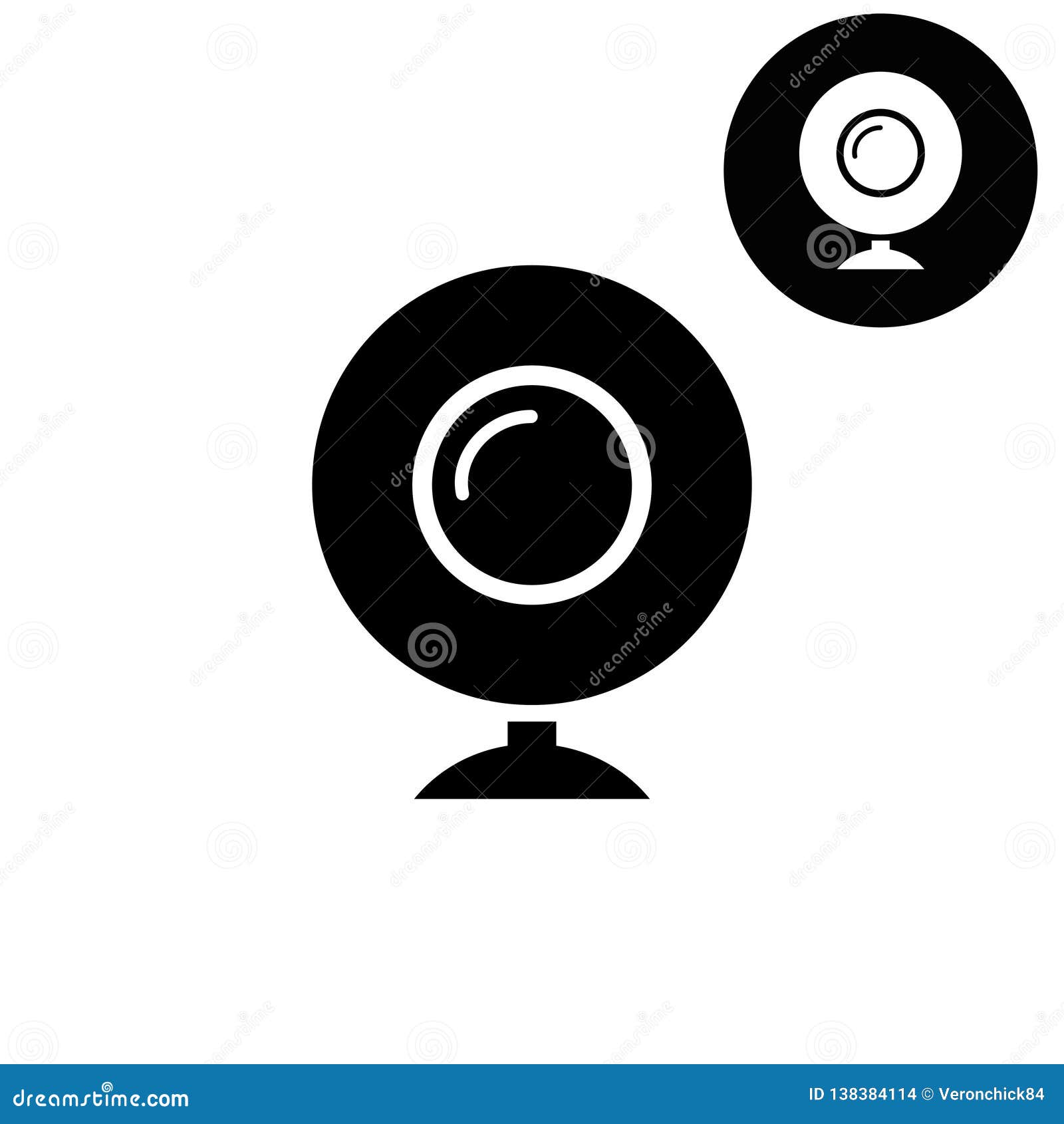 Web Camera - White Vector Icon Stock Vector - Illustration of ...