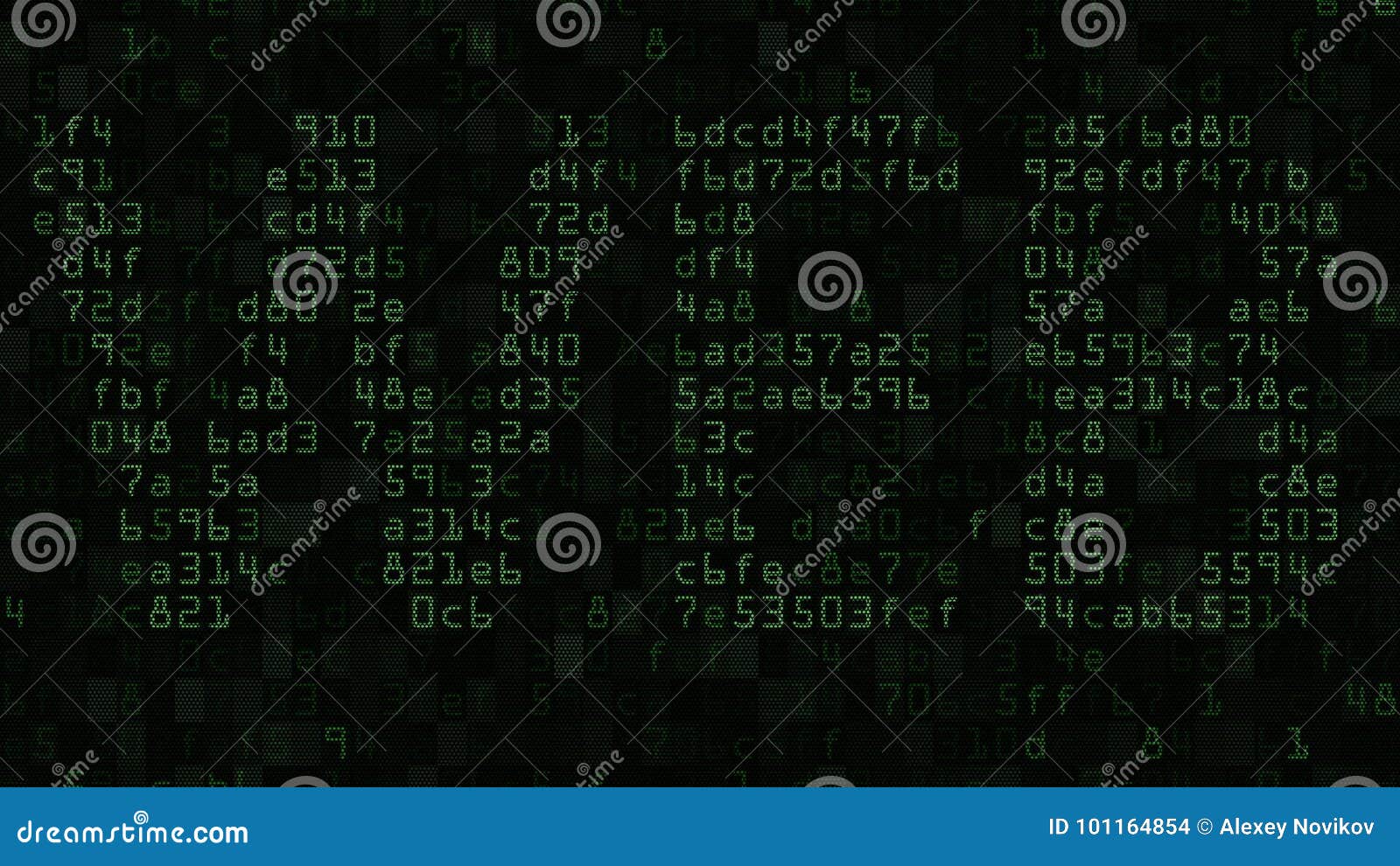 WEB Caption on the Computer Screen Made of Text and Numeric Symbols. 3D ...