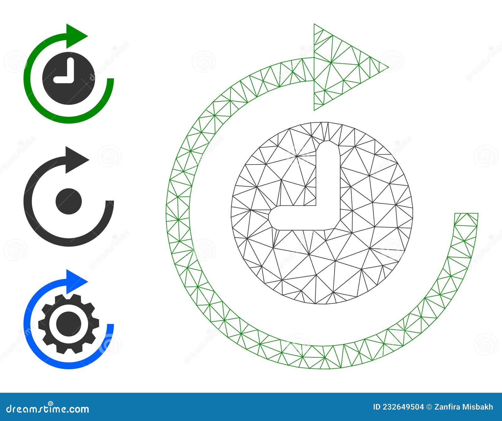 Clockwise Rotation Arrow Icon. Blue Mandatory Symbol. Illustration ...