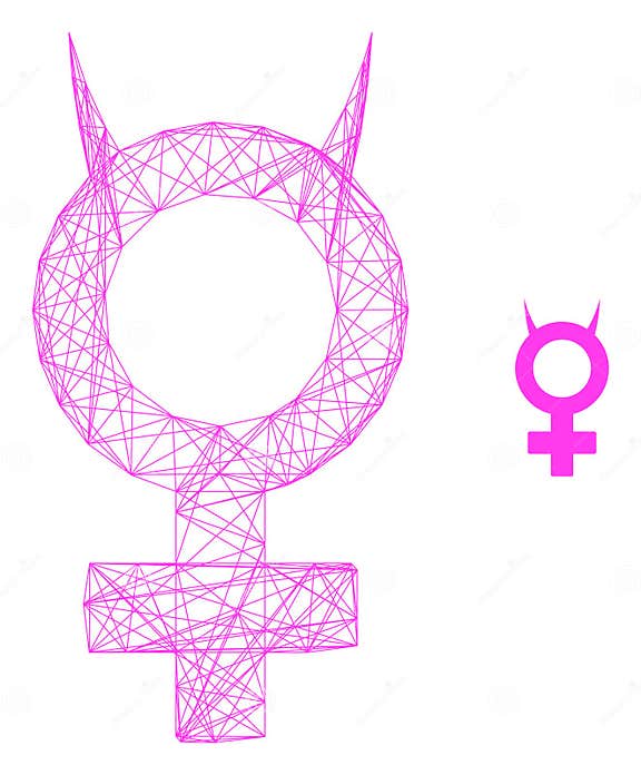 Web Carcass Devil Female Symbol Vector Icon Stock Vector - Illustration ...