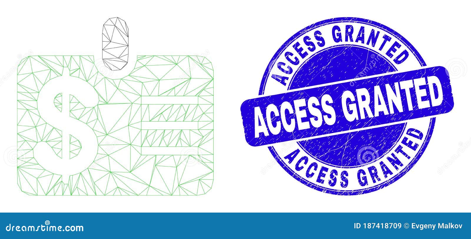 Blue Grunge Access Granted Seal and Web Mesh Dollar Badge Stock ... Blue Grunge Access Granted Seal and Web Mesh Dollar Badge Stock ...