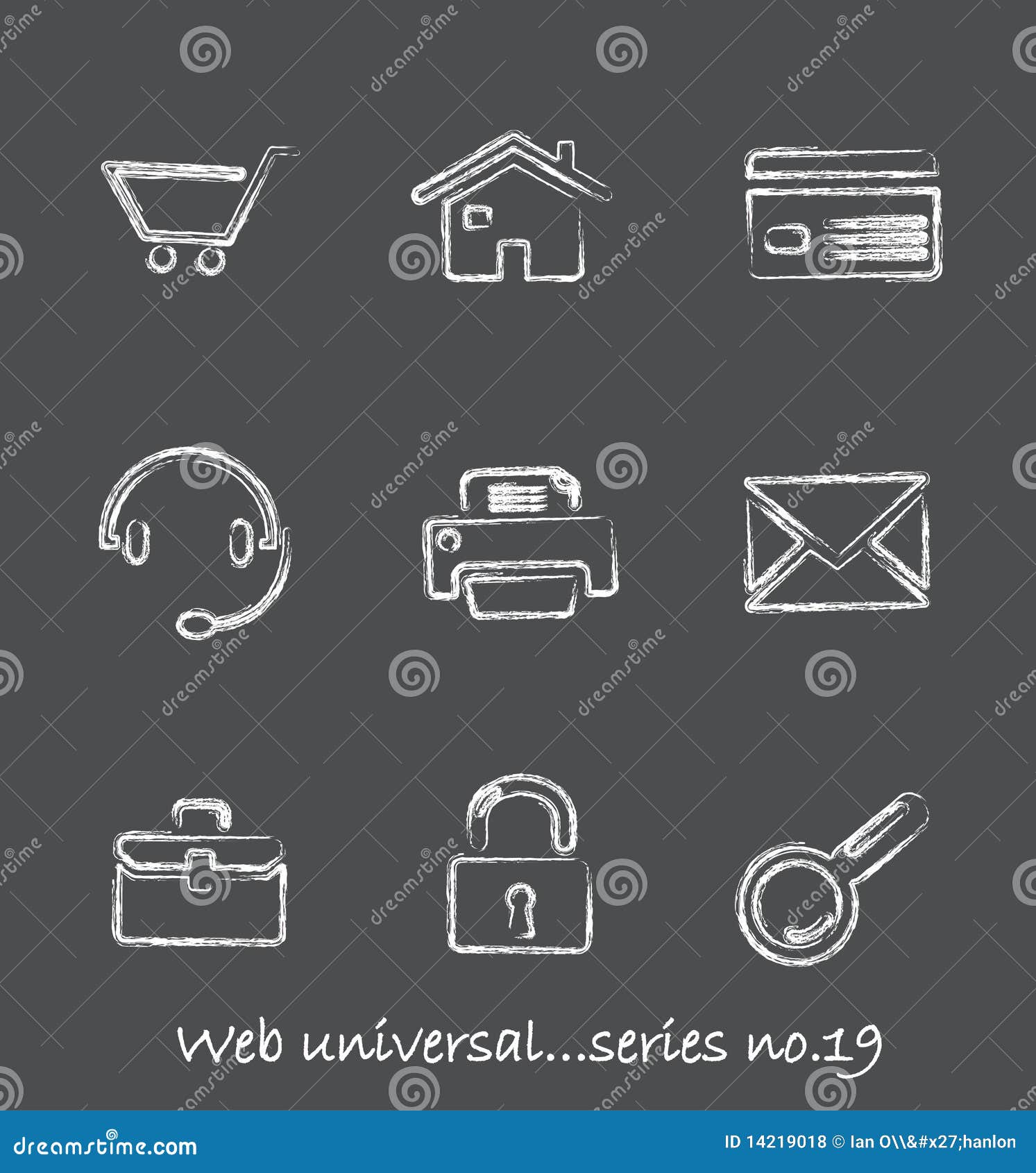 Web Chalkboard Icons...series No.19 Stock Vector - Illustration of ...