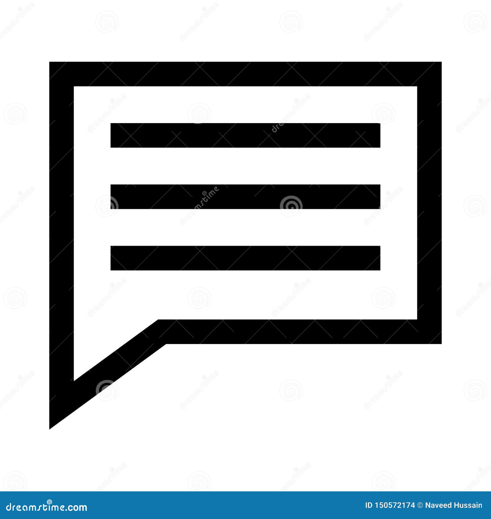 Chat thin line vector icon stock vector. Illustration of dentistry ...