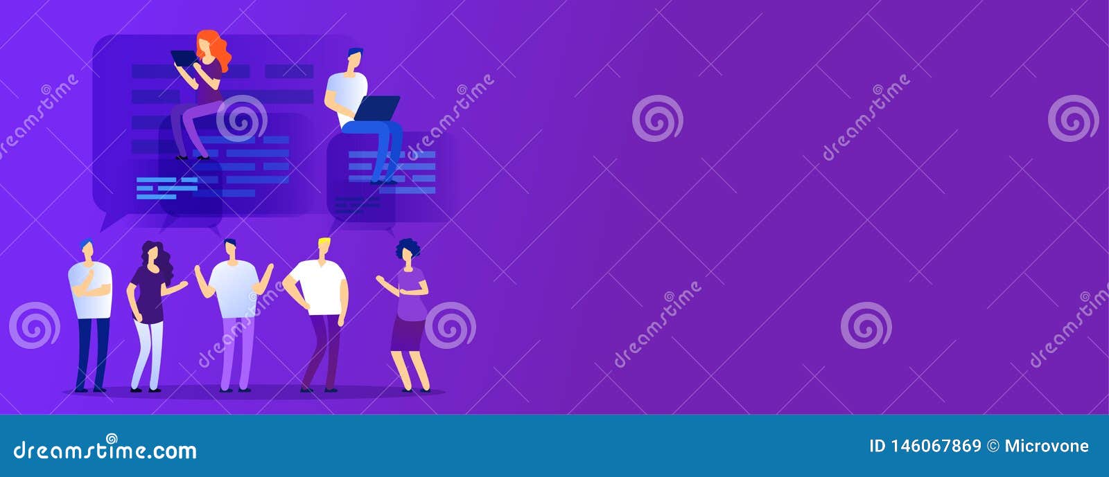 Web Chat, Forum Vector Concept with Empty Space Design Stock Vector ...