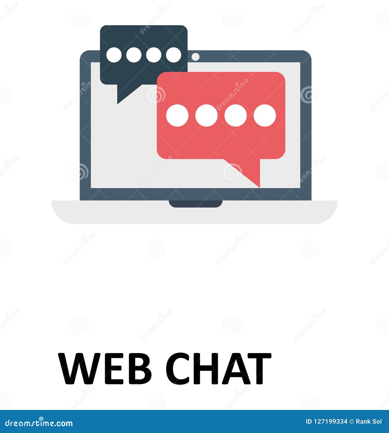 Web Chat Isolated Color Vector Illustration Icon Stock Vector ...
