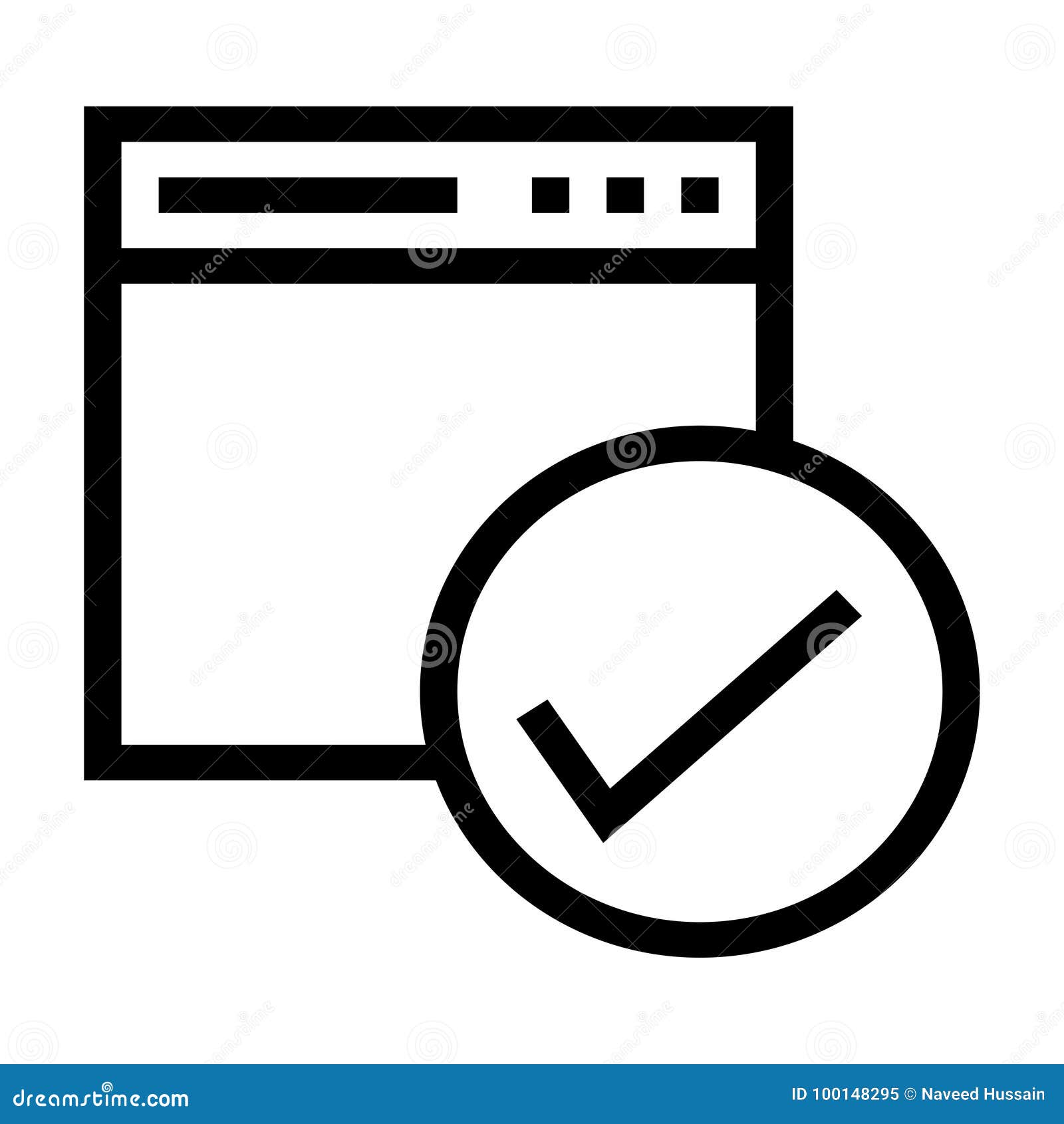Web check icon stock vector. Illustration of account - 100148295