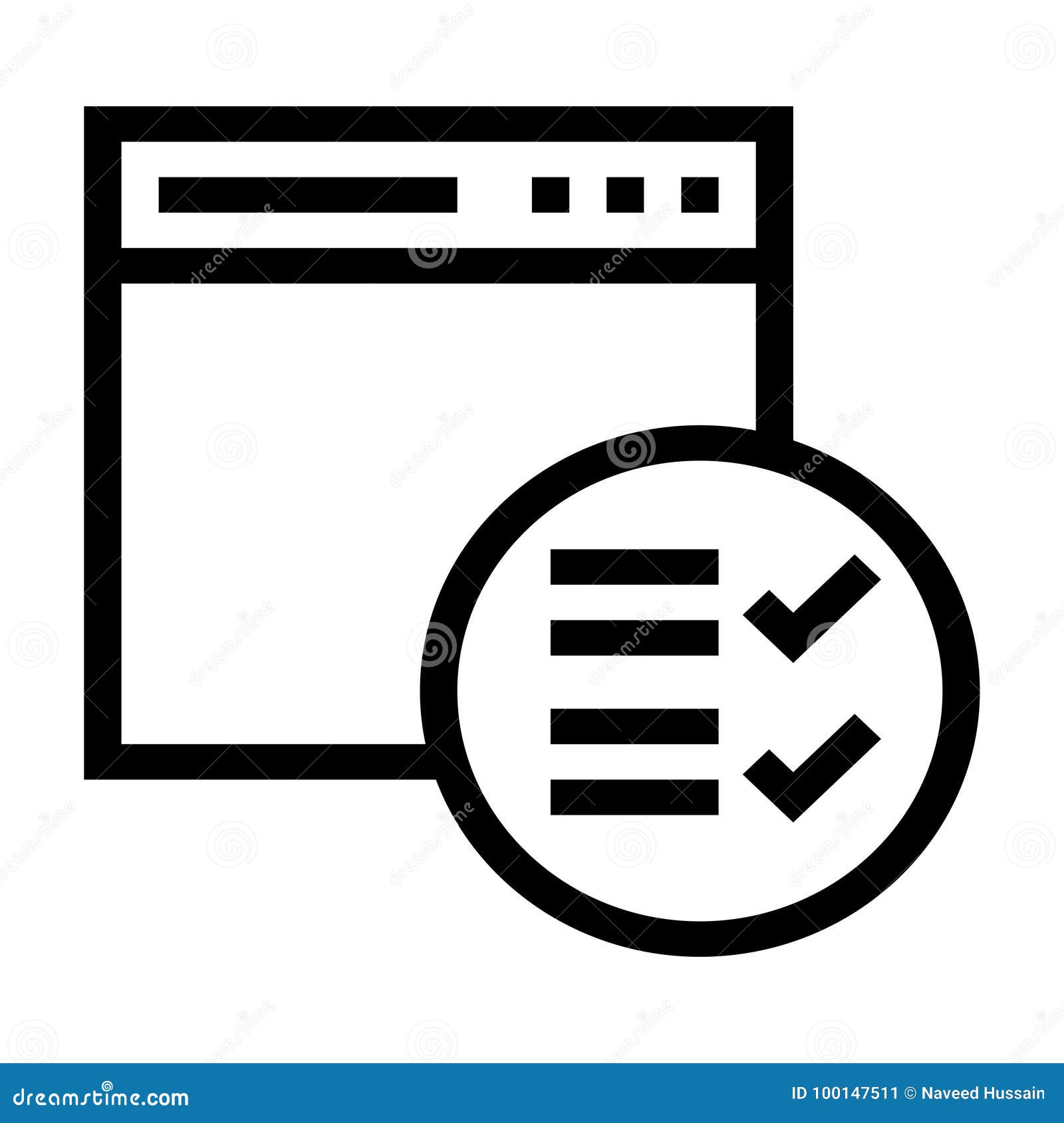 Web checklist icon stock vector. Illustration of notepad - 100147511