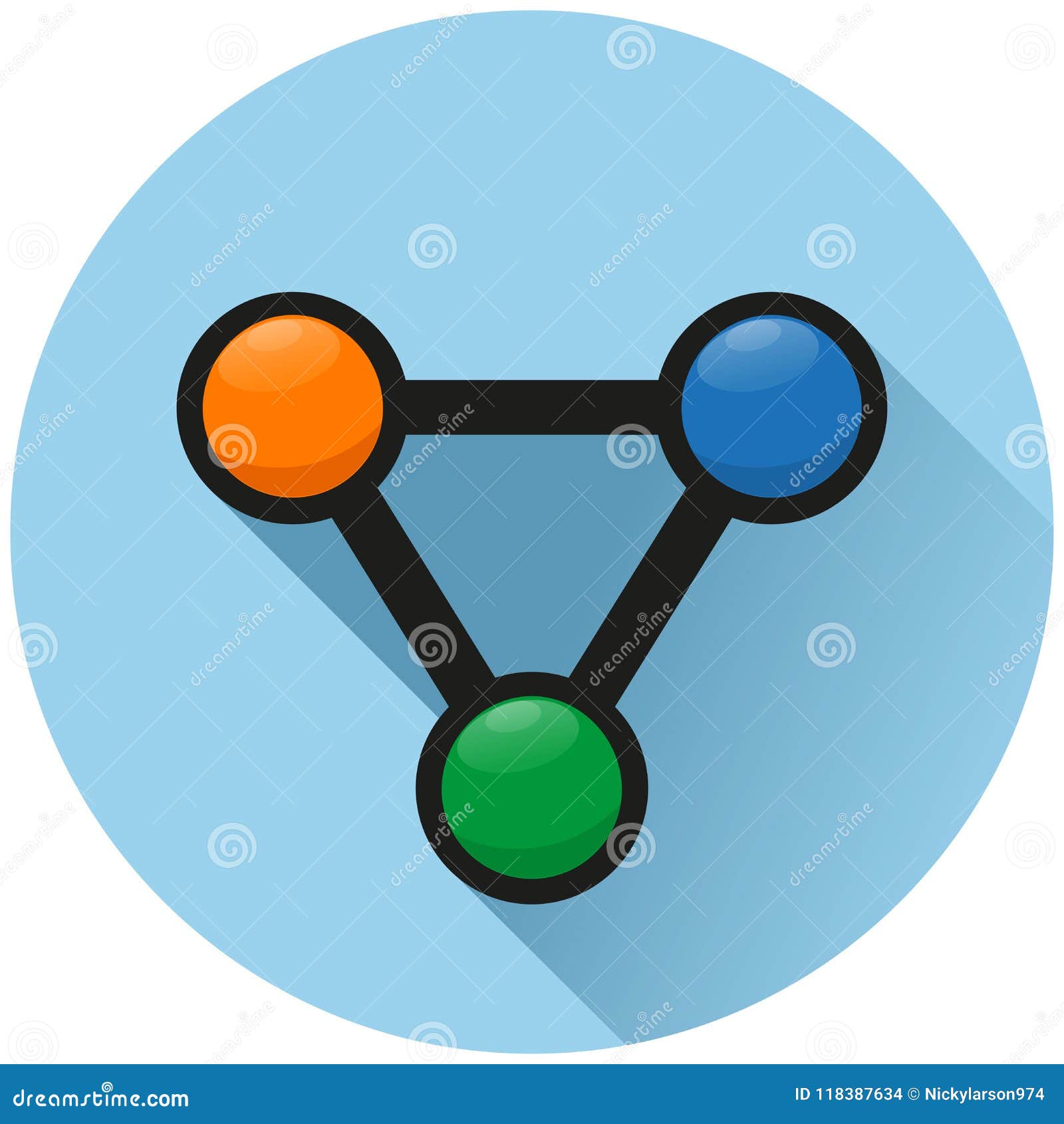 Web Circle Blue Icon Concept Stock Vector - Illustration of flat ...