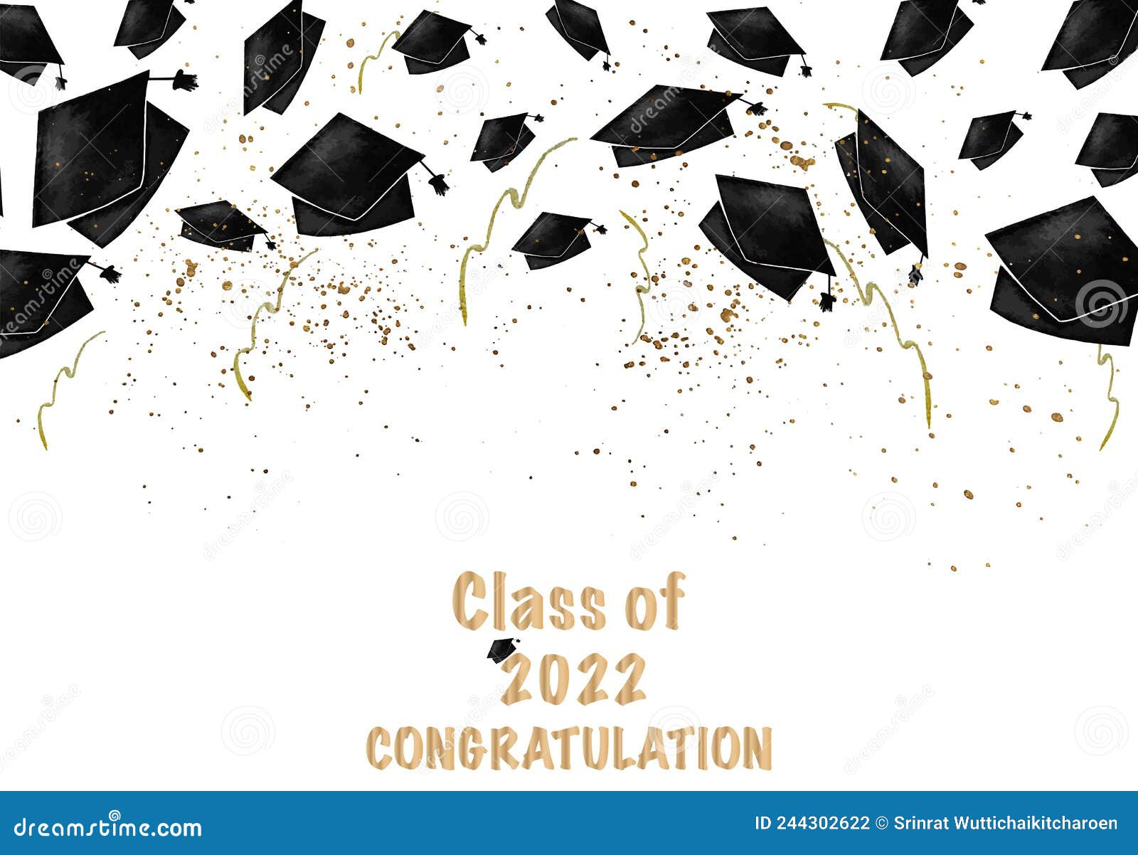 Class of 2022 Graduation Congratulations Background Stock Illustration ...