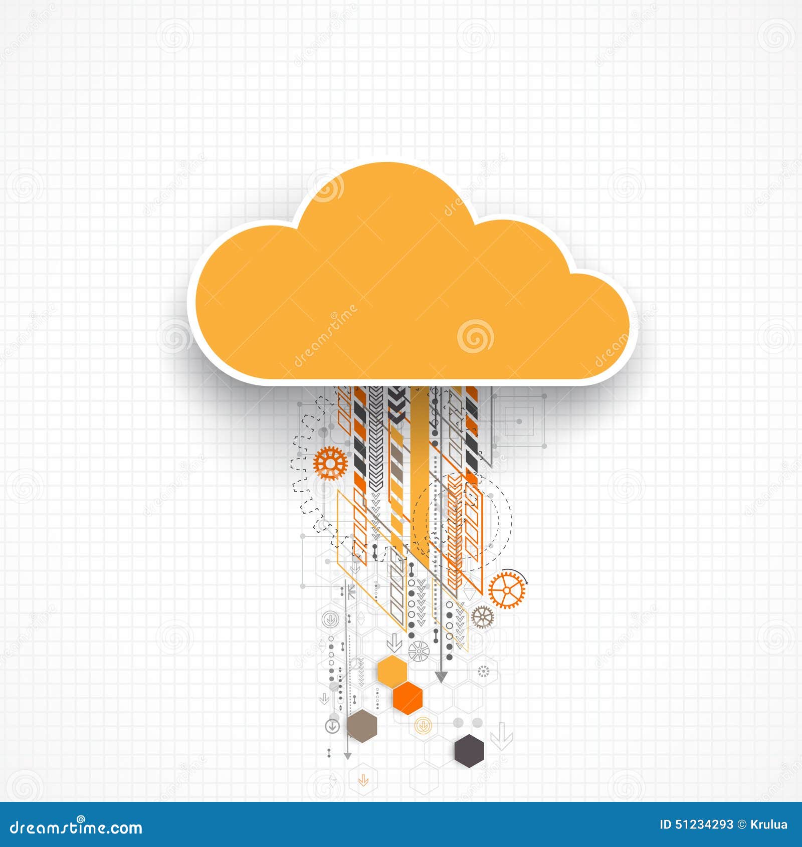 Web cloud banner template. stock vector. Illustration of development ...