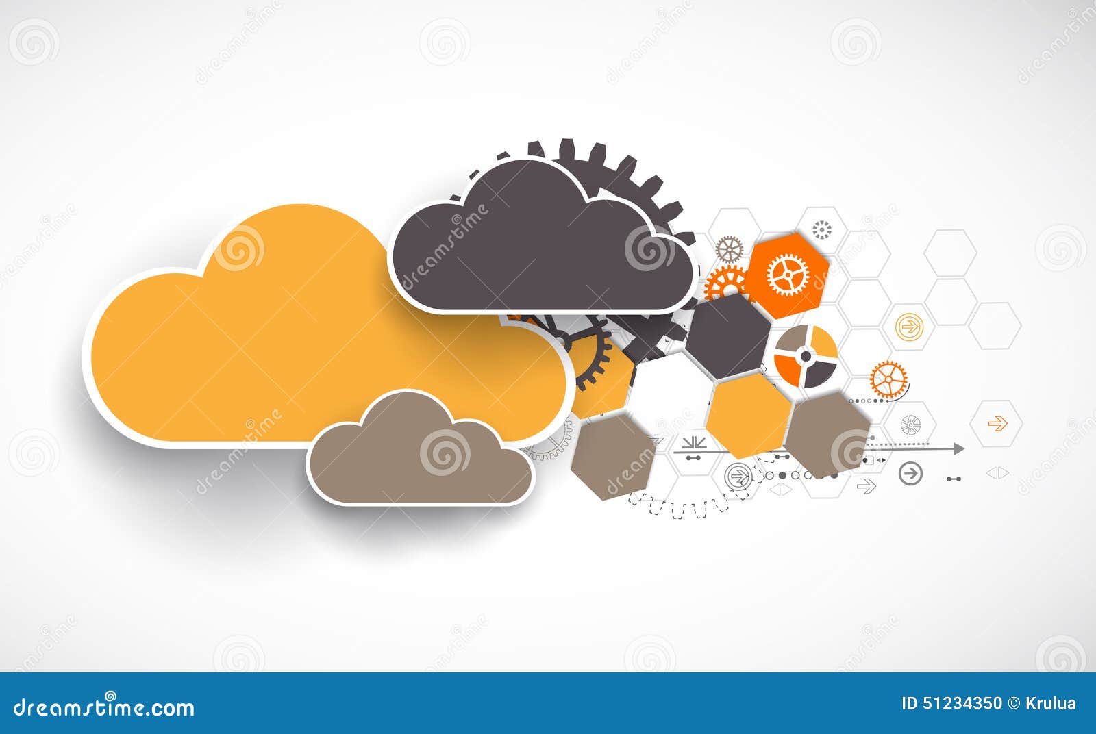 Web cloud banner template. stock vector. Illustration of backdrop ...