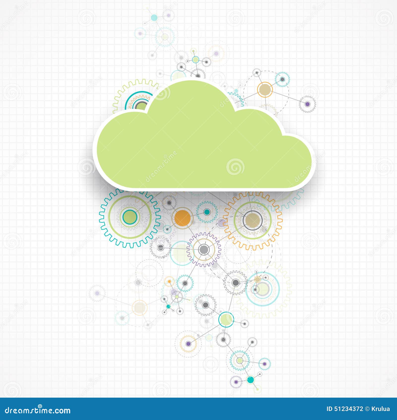 Web cloud banner template. stock vector. Illustration of element - 51234372