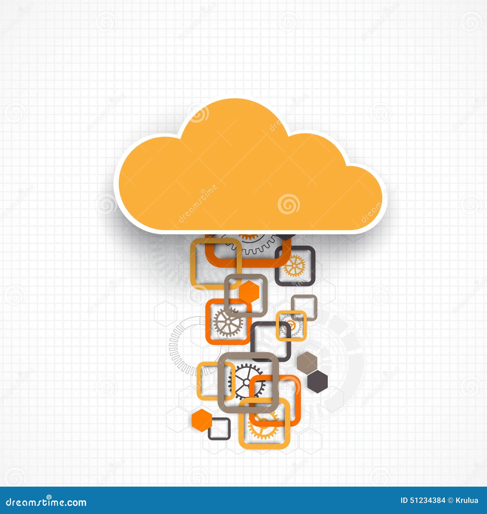 Web cloud banner template. stock vector. Illustration of brochure ...