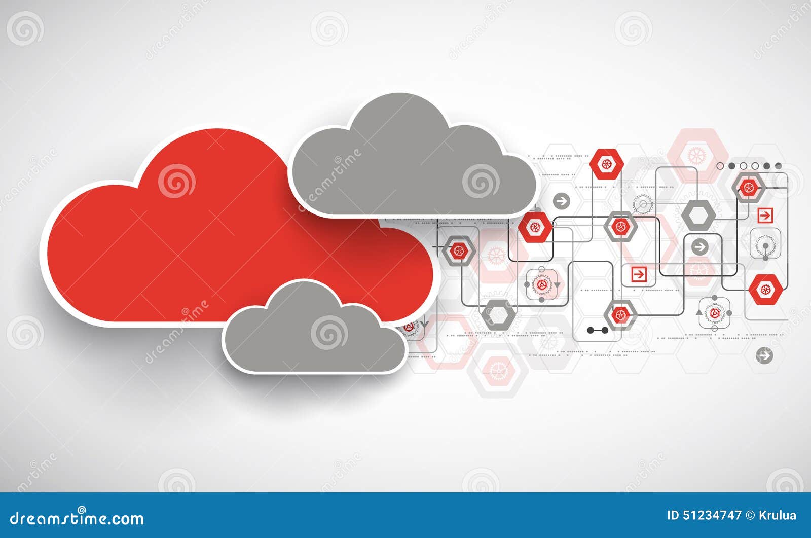 Web cloud banner template. stock vector. Illustration of design - 51234747