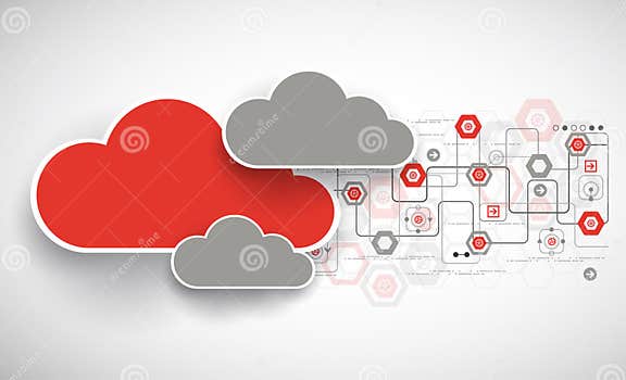 Web cloud banner template. stock vector. Illustration of design - 51234747