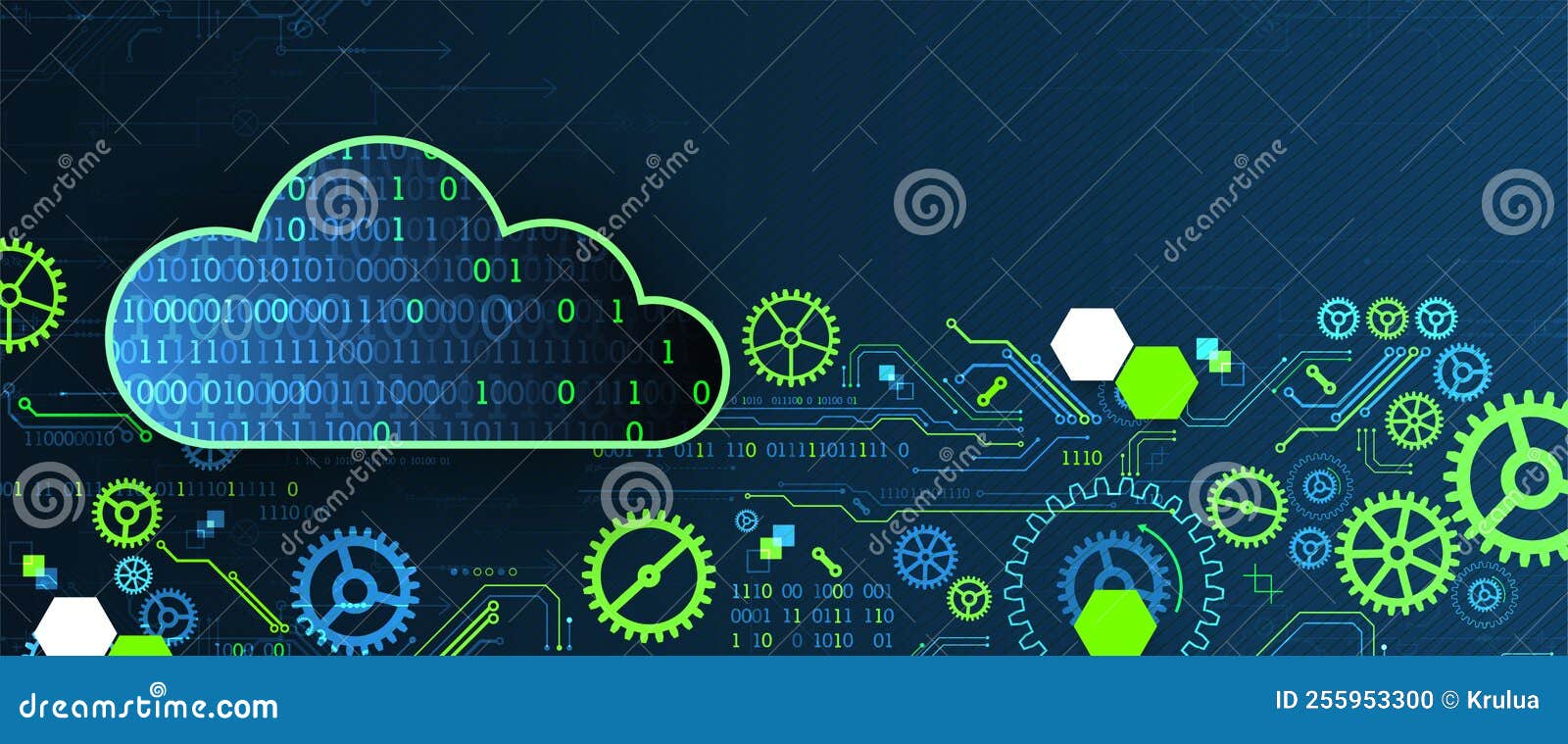 Web Cloud Technology, Business Abstract Background Stock Vector - Illustration of database ...