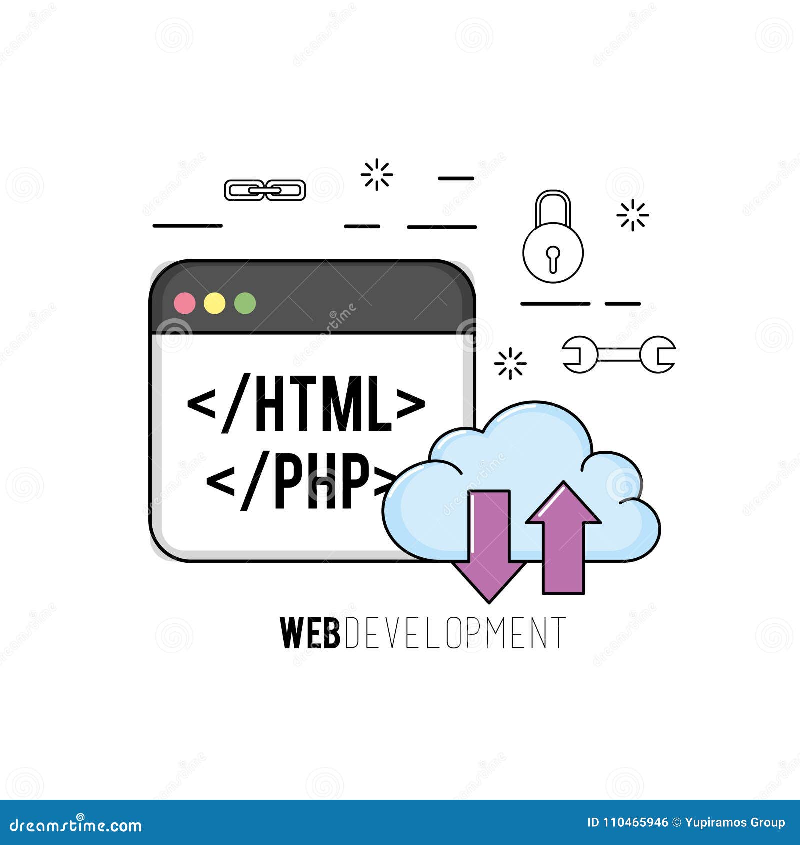 Web Code and Data Center Program Stock Vector - Illustration of ...