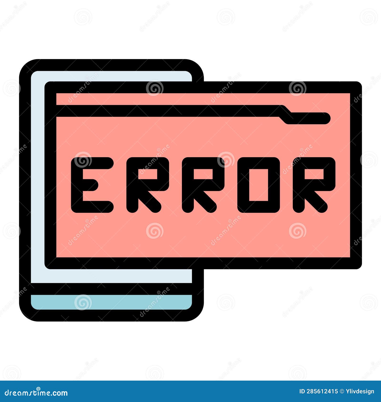 Web Code Error Icon Vector Flat Stock Vector - Illustration of site ...