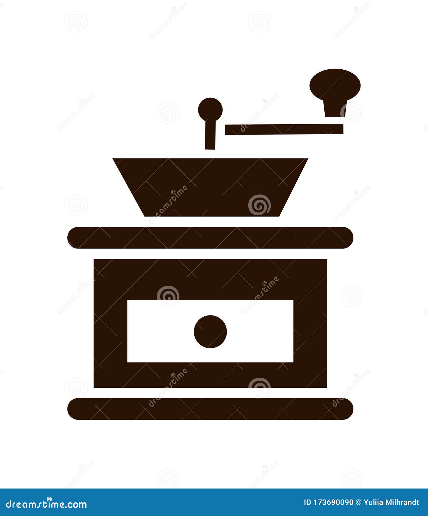 Coffee Grinder Hand Icon. Vector Stock Illustration - Illustration of ...