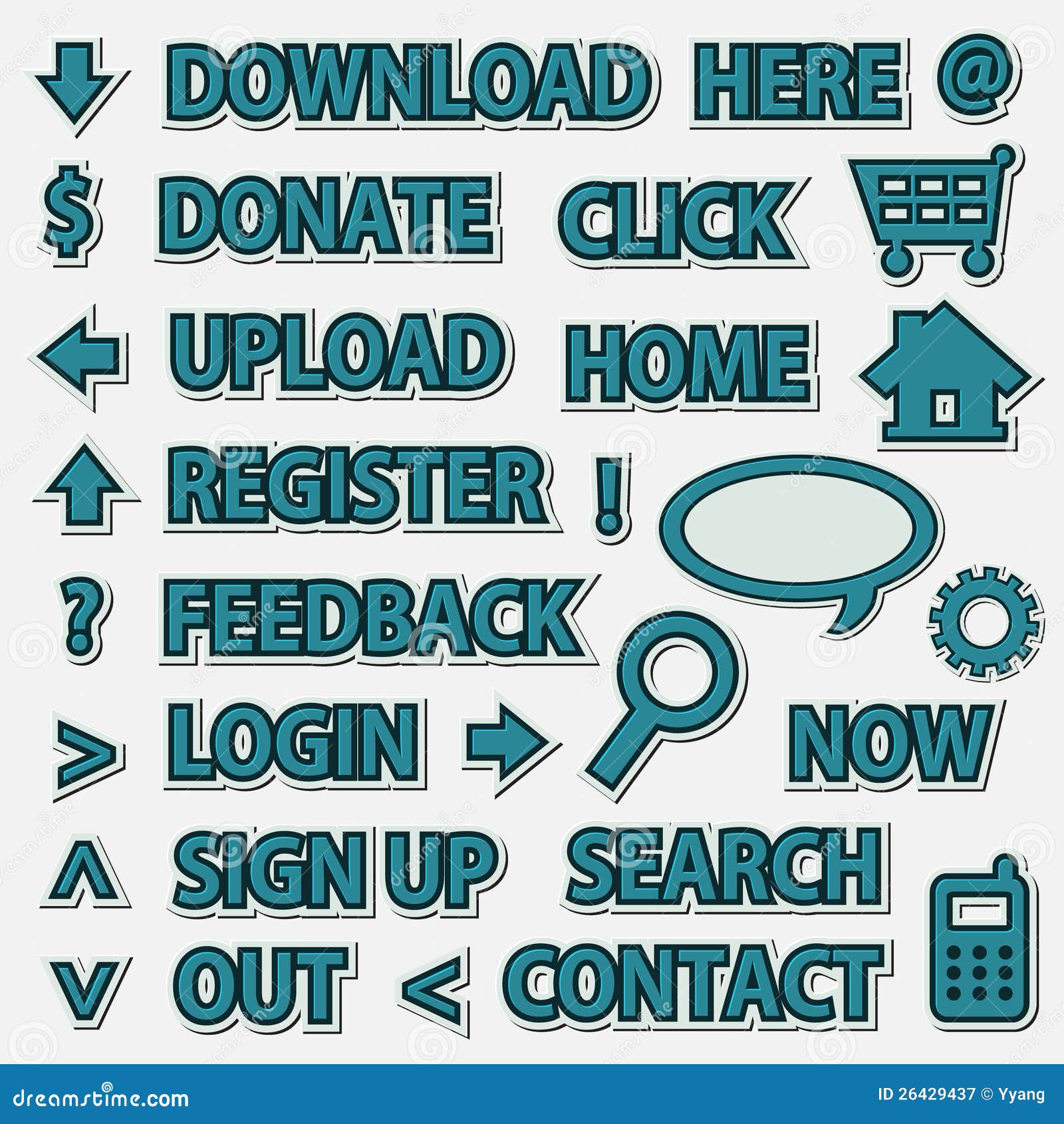 Web collection blue stock vector. Illustration of design - 26429437