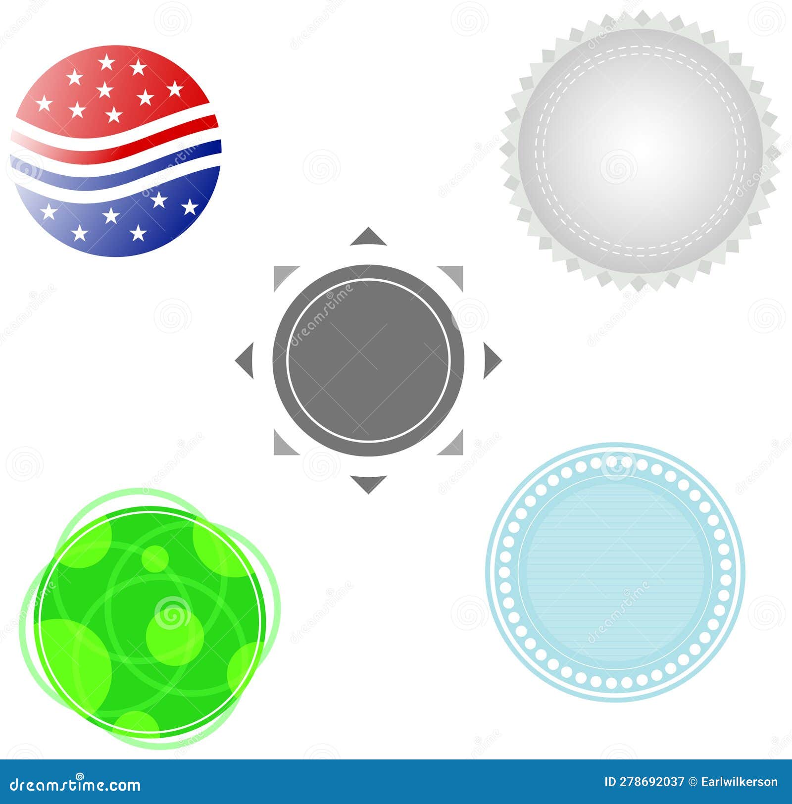 Collection of Circle Vector Icons and Logos Stock Vector - Illustration ...