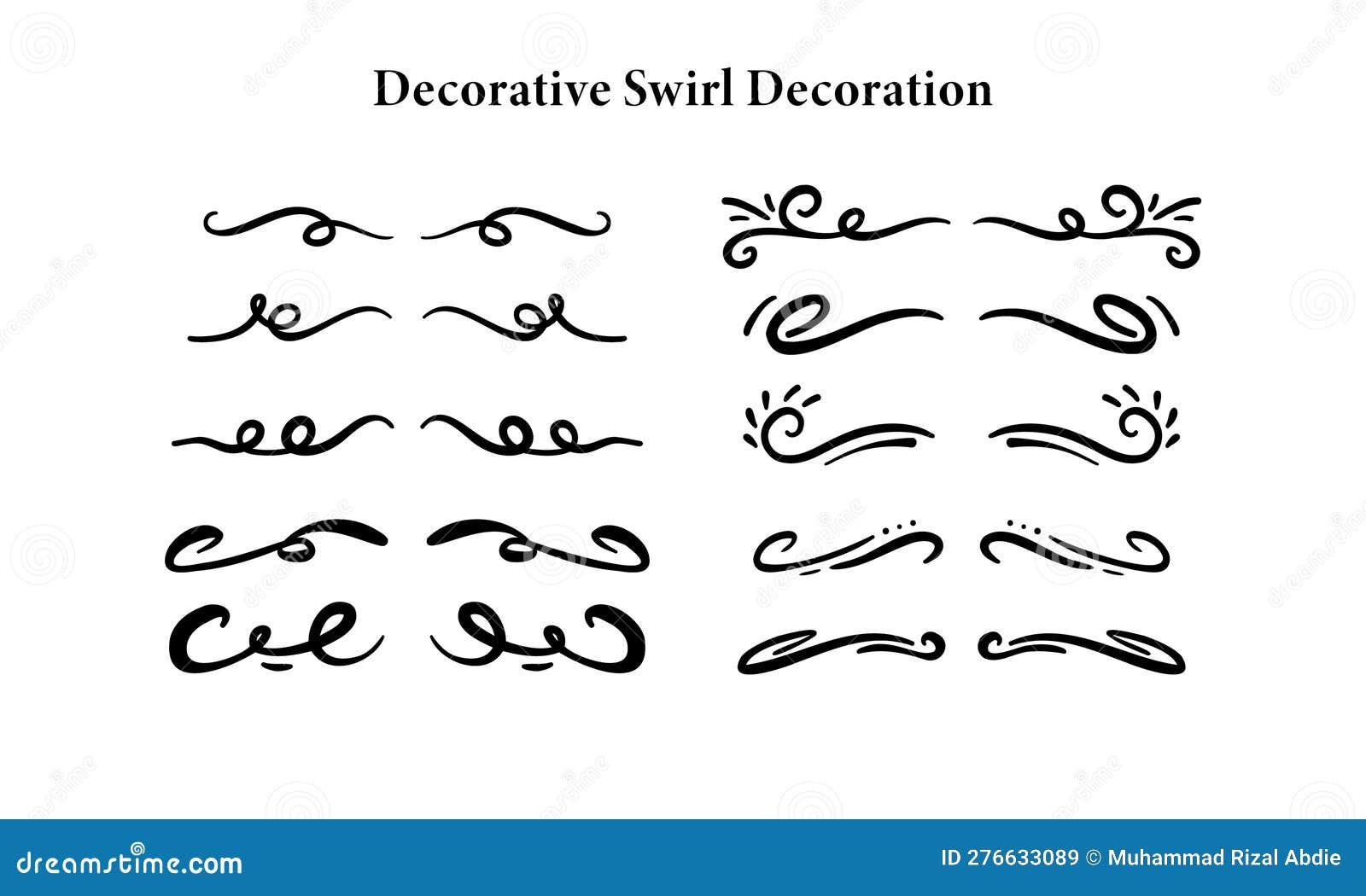 Doodle Swirl Borders Hand Drawn Black And White Frame Vector ...