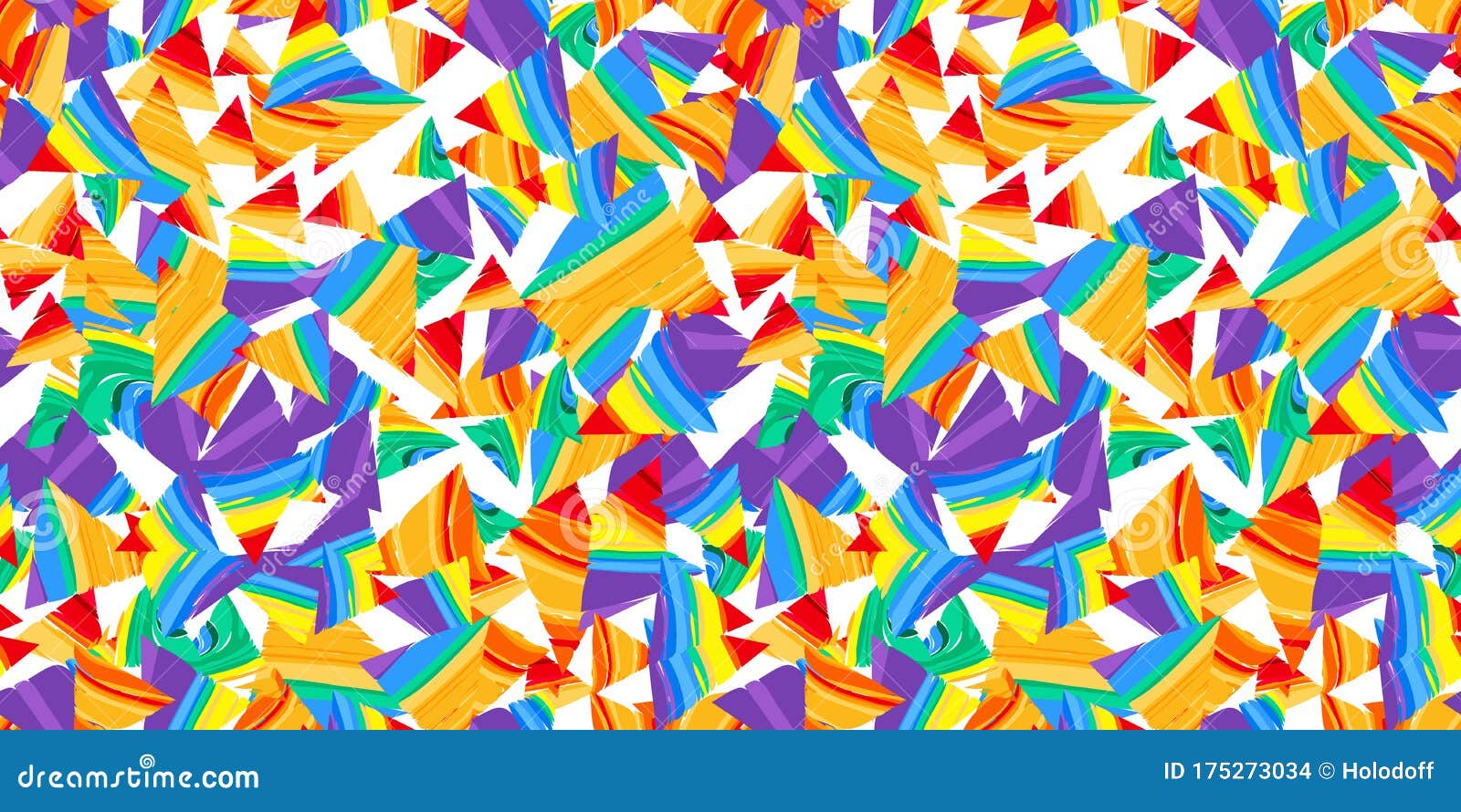 Colorful Triangles - Seamless Pattern Stock Photo - Image of rainbow ...